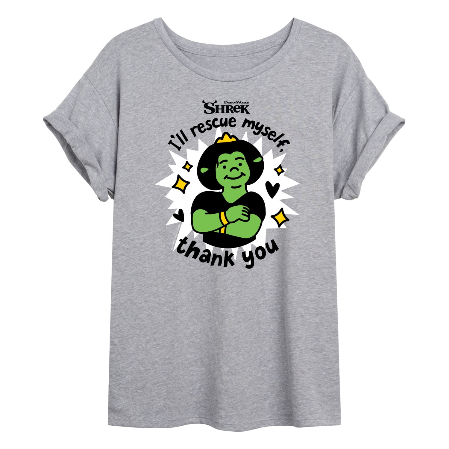 Shrek - Fiona Rescue Myself - Women's Oversized T-Shirt - Walmart.com
