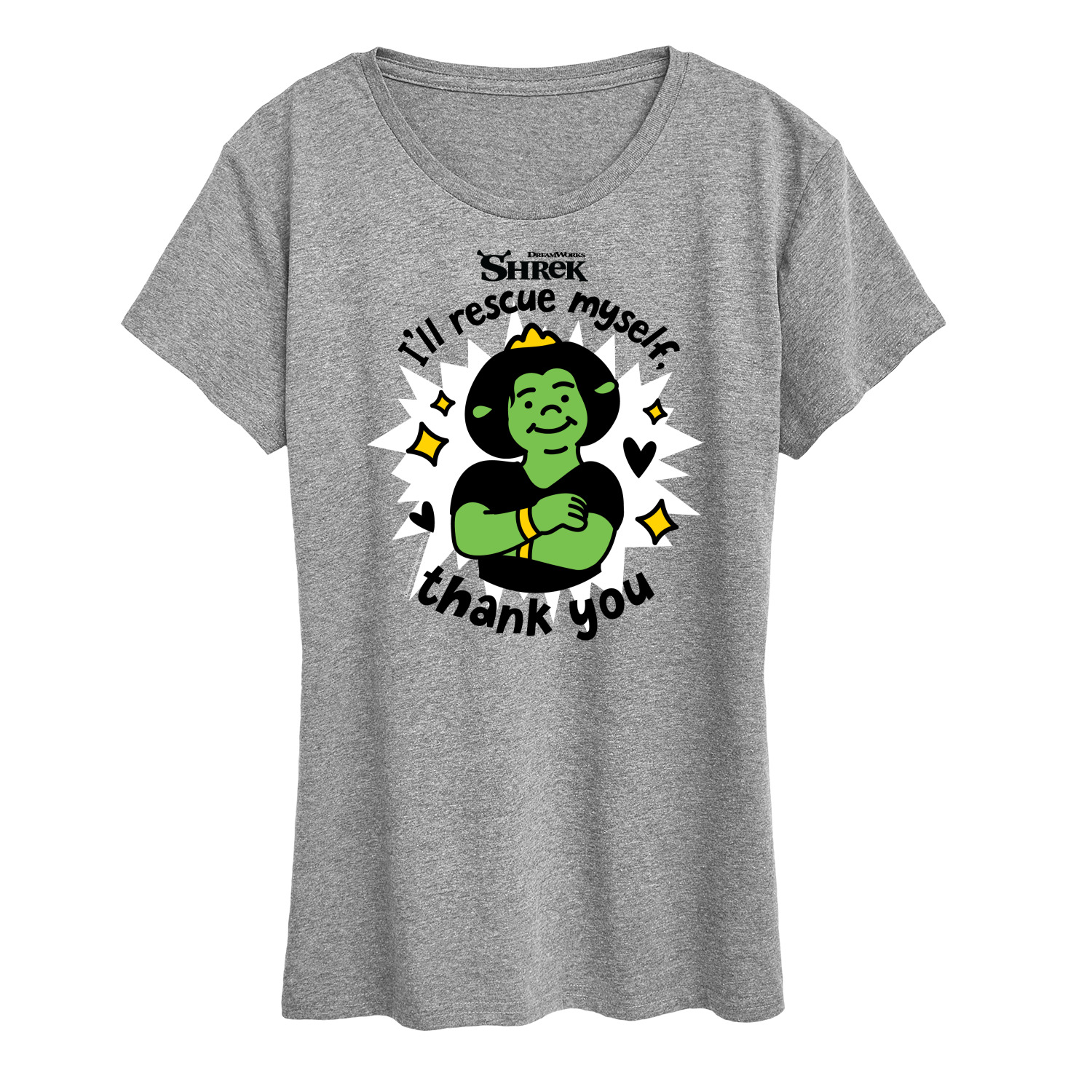 Shrek - Fiona Rescue Myself - Women's Short Sleeve Graphic T-Shirt ...