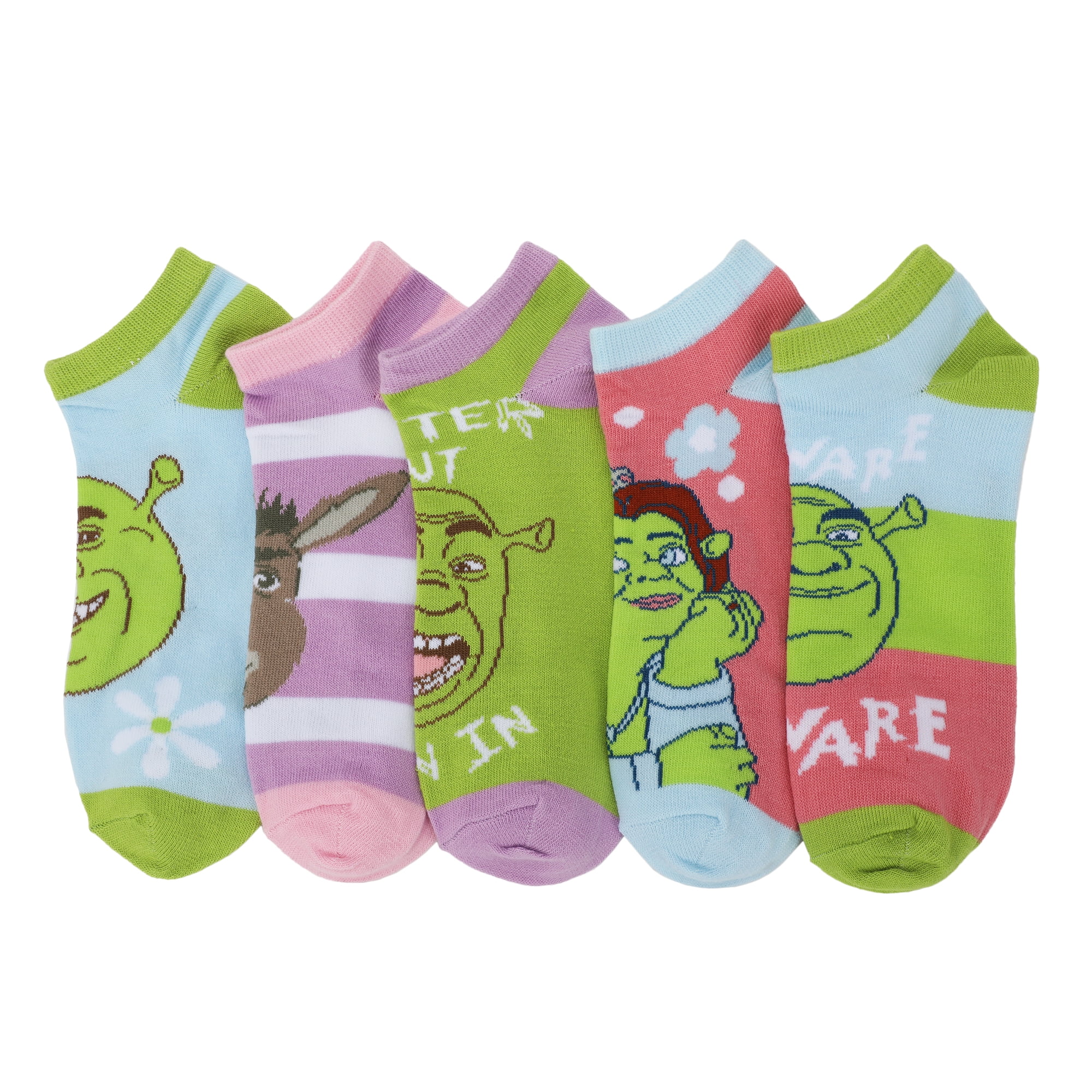 Shrek & Friends Women's 5-Pair Ankle Socks-OSFA - Walmart.com