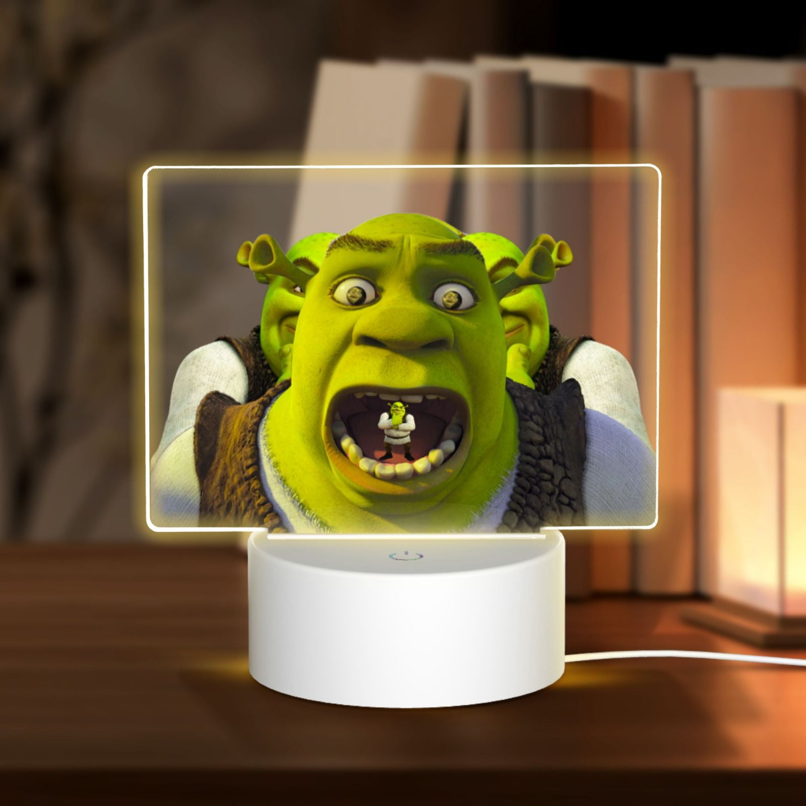 Shrek Funny Rectangular Acrylic Night Light USB Cable Lamp Light ...