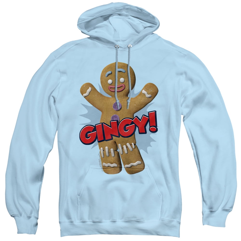 Shrek Gingy Unisex Adult Pull-Over Hoodie, Light Blue, Small - Walmart.com