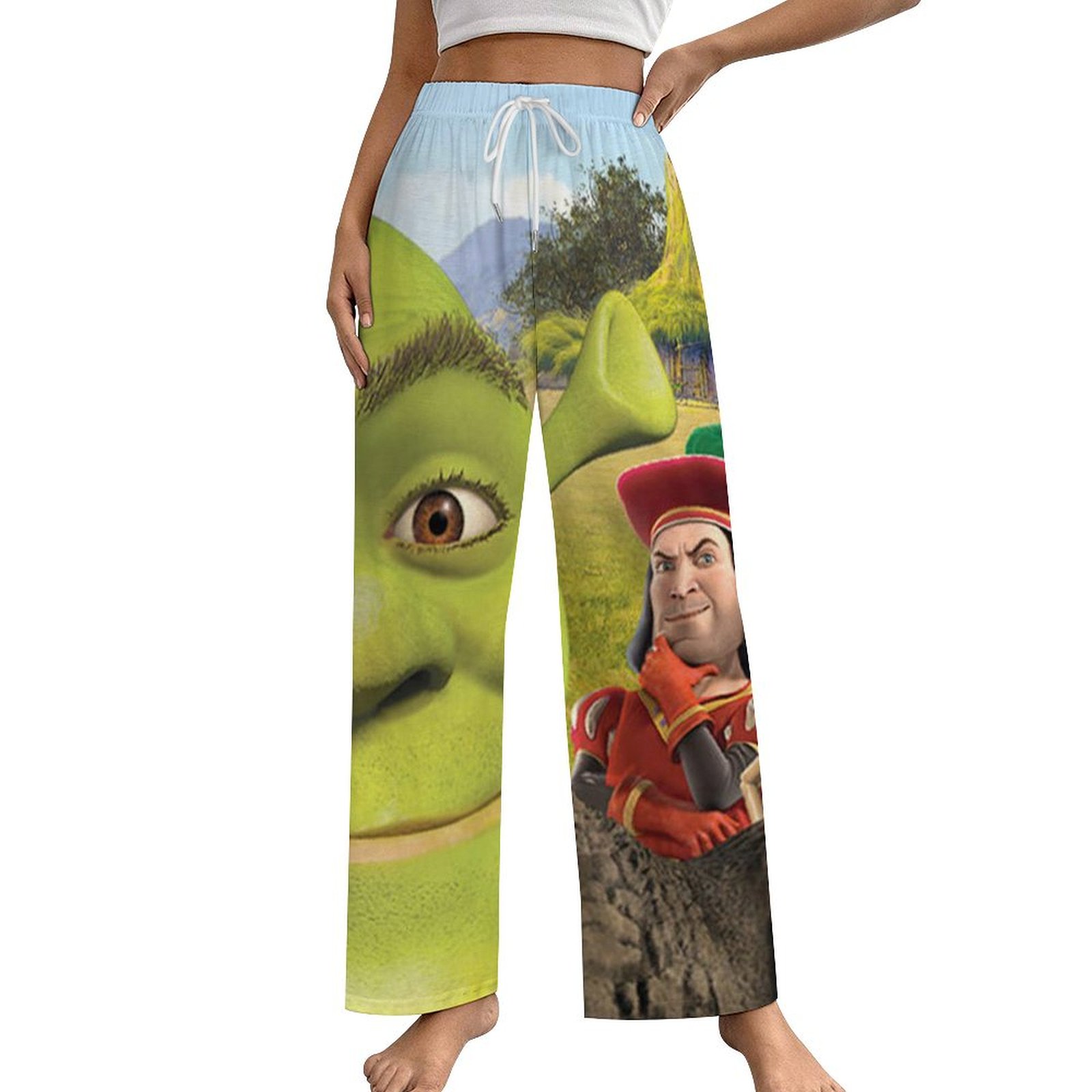 Shrek Green Home Pajama Pants For Womens Comfortable Soft Lounge Sleep ...