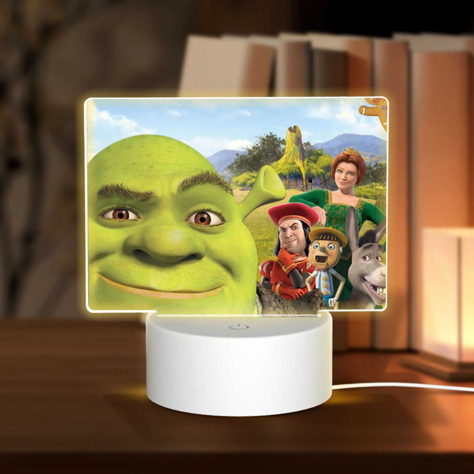 Shrek Green Rectangular Acrylic Night Light USB Cable Lamp Light ...