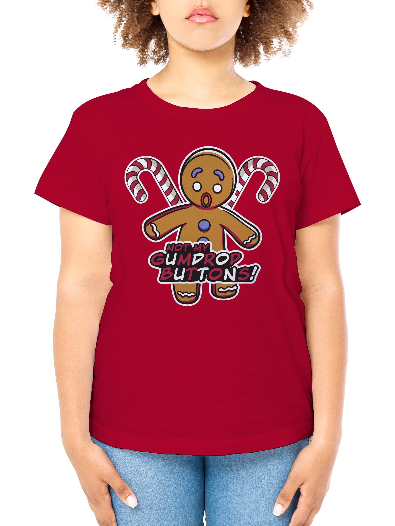 Shrek Women's Gumdrop Buttons Graphic Crew Neck Short Sleeve T-Shirt ...