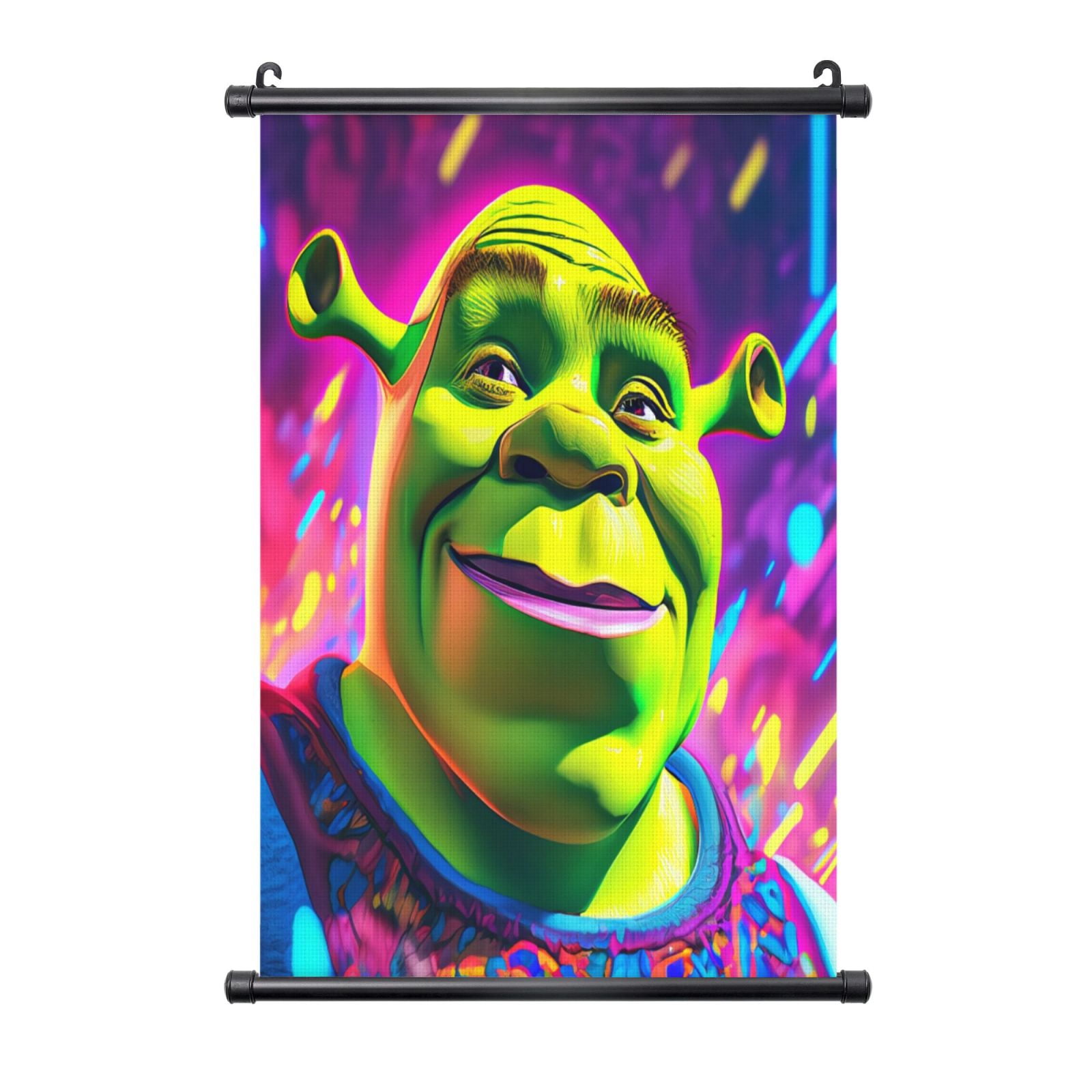 Shrek Hanging Poster, Black Plastic Shaft Wall Hanging Posters Scroll ...