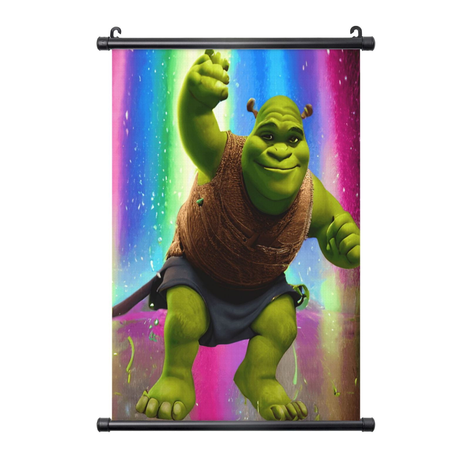Shrek Hanging Poster, Black Plastic Shaft Wall Hanging Posters Scroll ...