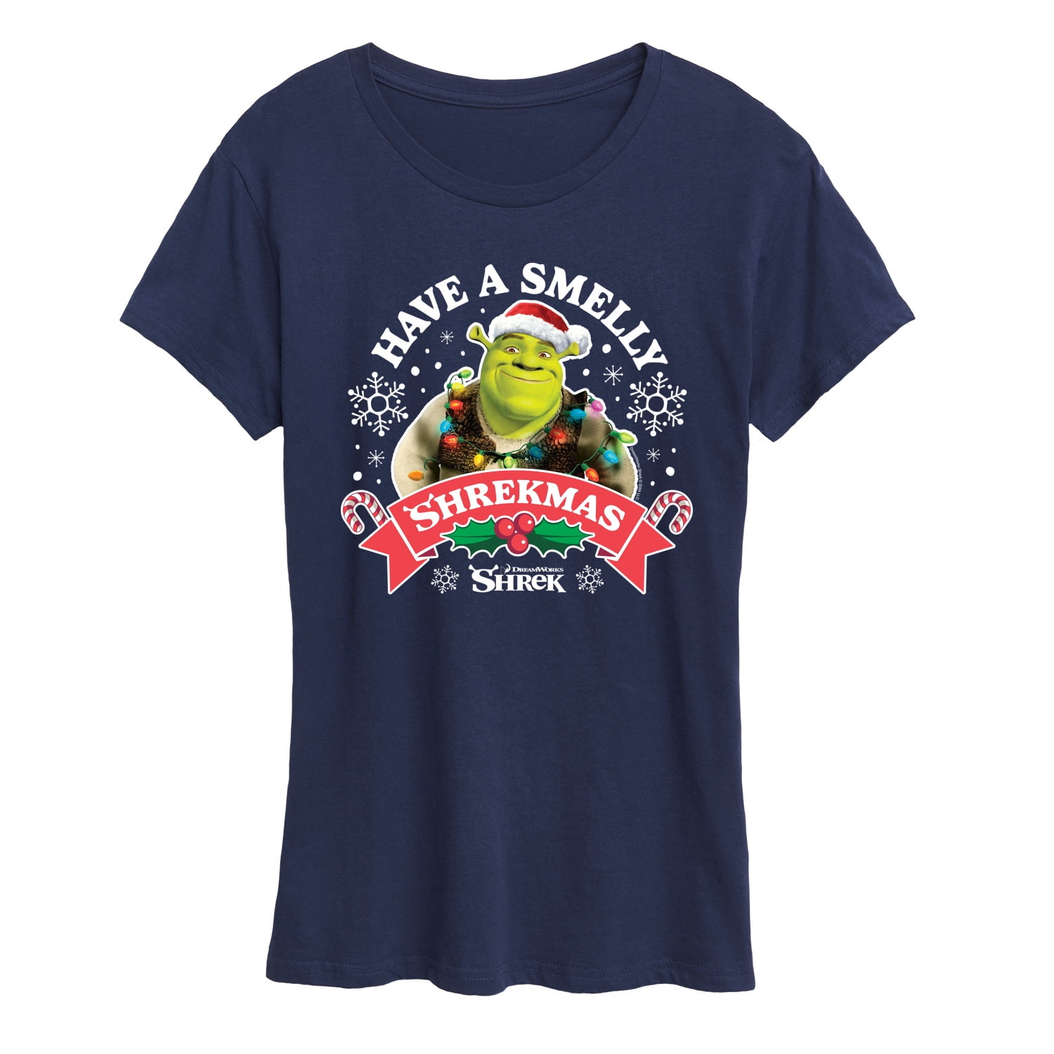 Shrek - Have A Smelly Shrekmas - Women's Short Sleeve Graphic T-Shirt ...