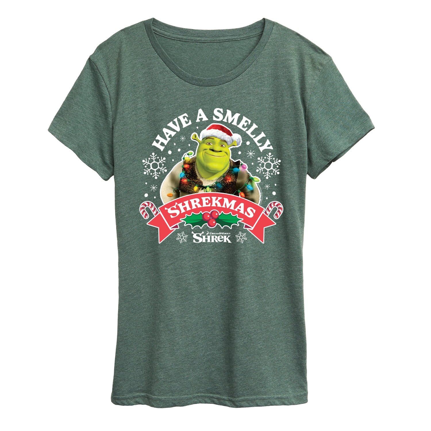 Shrek - Have A Smelly Shrekmas - Women's Short Sleeve Graphic T-Shirt ...