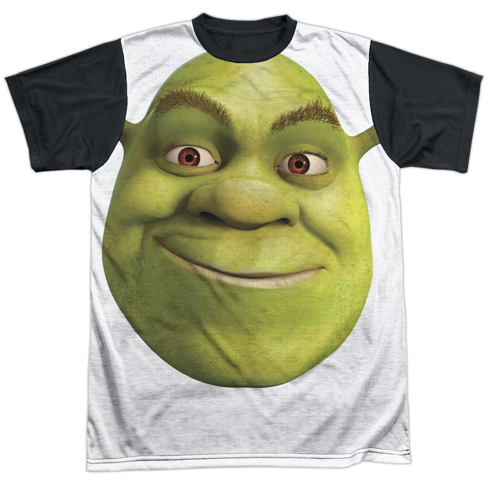 Shrek Head Unisex Adult Halloween Costume Sublimated T Shirt - Walmart.com