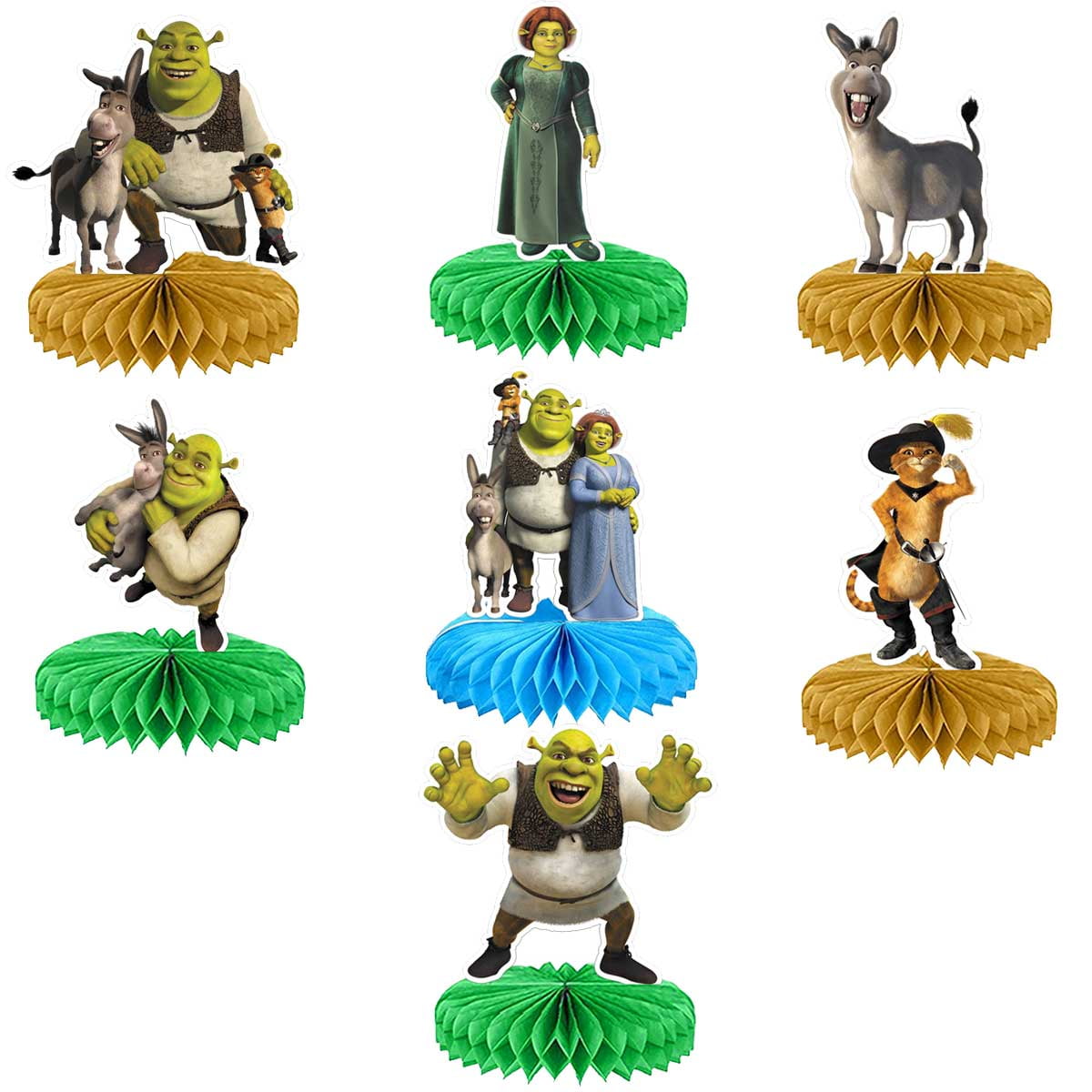 Shrek Honeycomb Centerpieces Table Toppers Decorations for Birthday ...