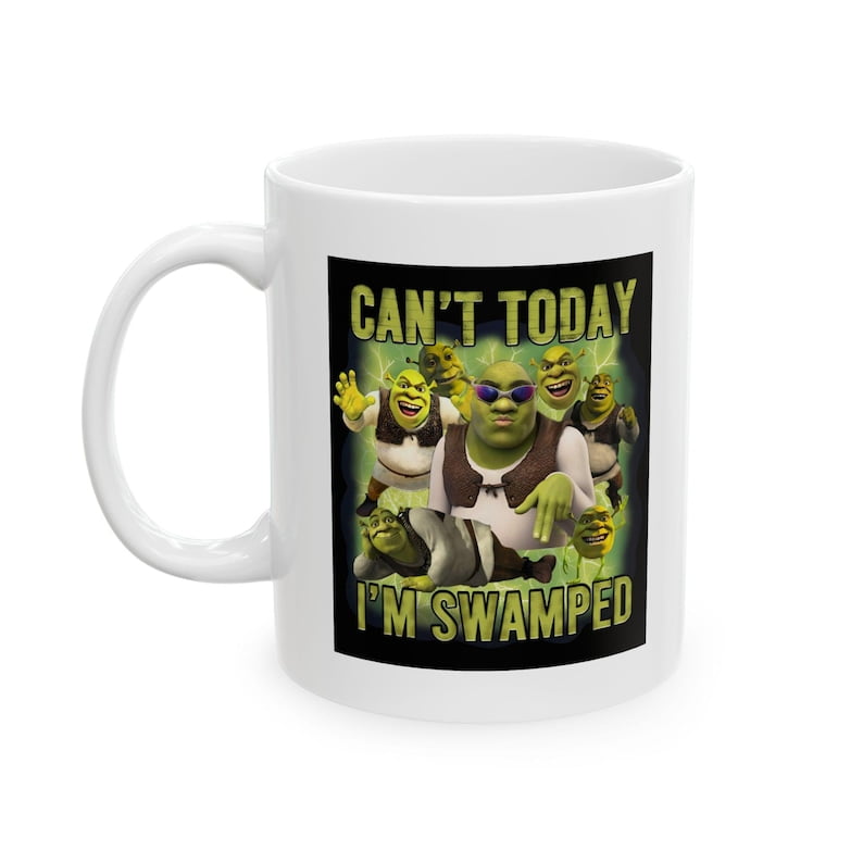 Shrek I’m Swamped Meme Mug, Funny Pop Culture 11oz, 15oz Cup for Tea and Coffee Lovers - Walmart.com