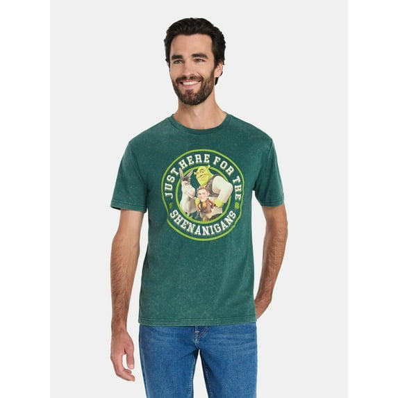 Shrek Men's and Big Men's St. Patrick's Day Graphic Tee, Sizes XS-5XL ...
