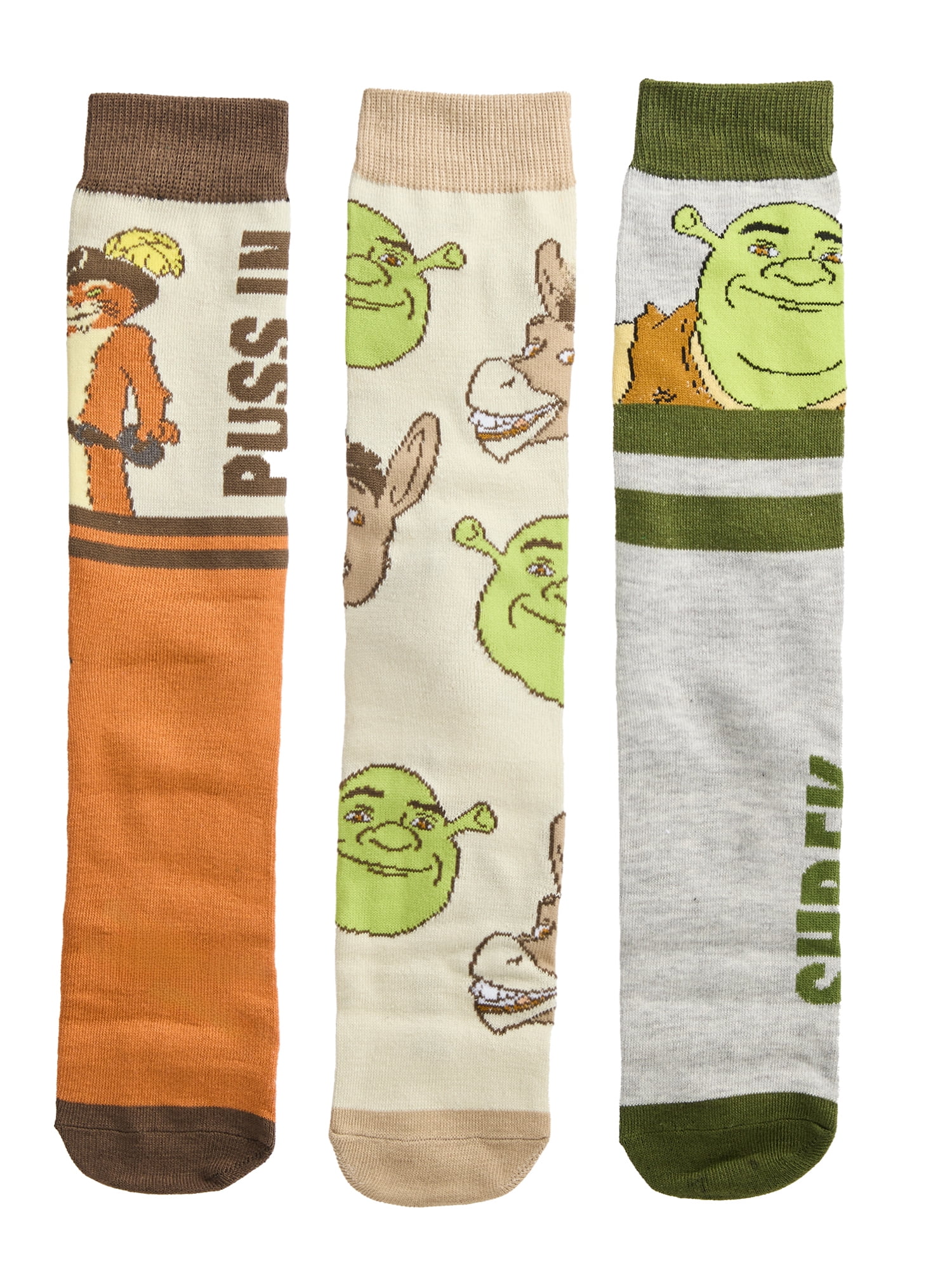 Shrek men's Crew Socks 3-Pack - Officially Licensed - Walmart.com