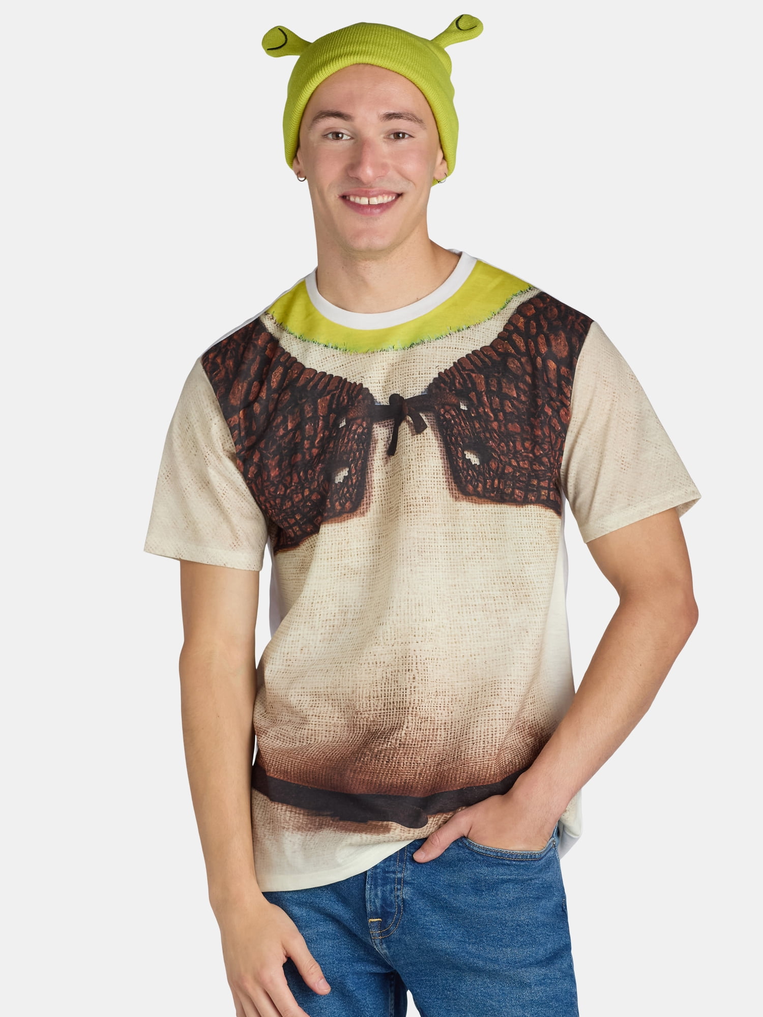 Shrek Men's Halloween Graphic Costume Tee with Short Sleeves, Sizes XS ...