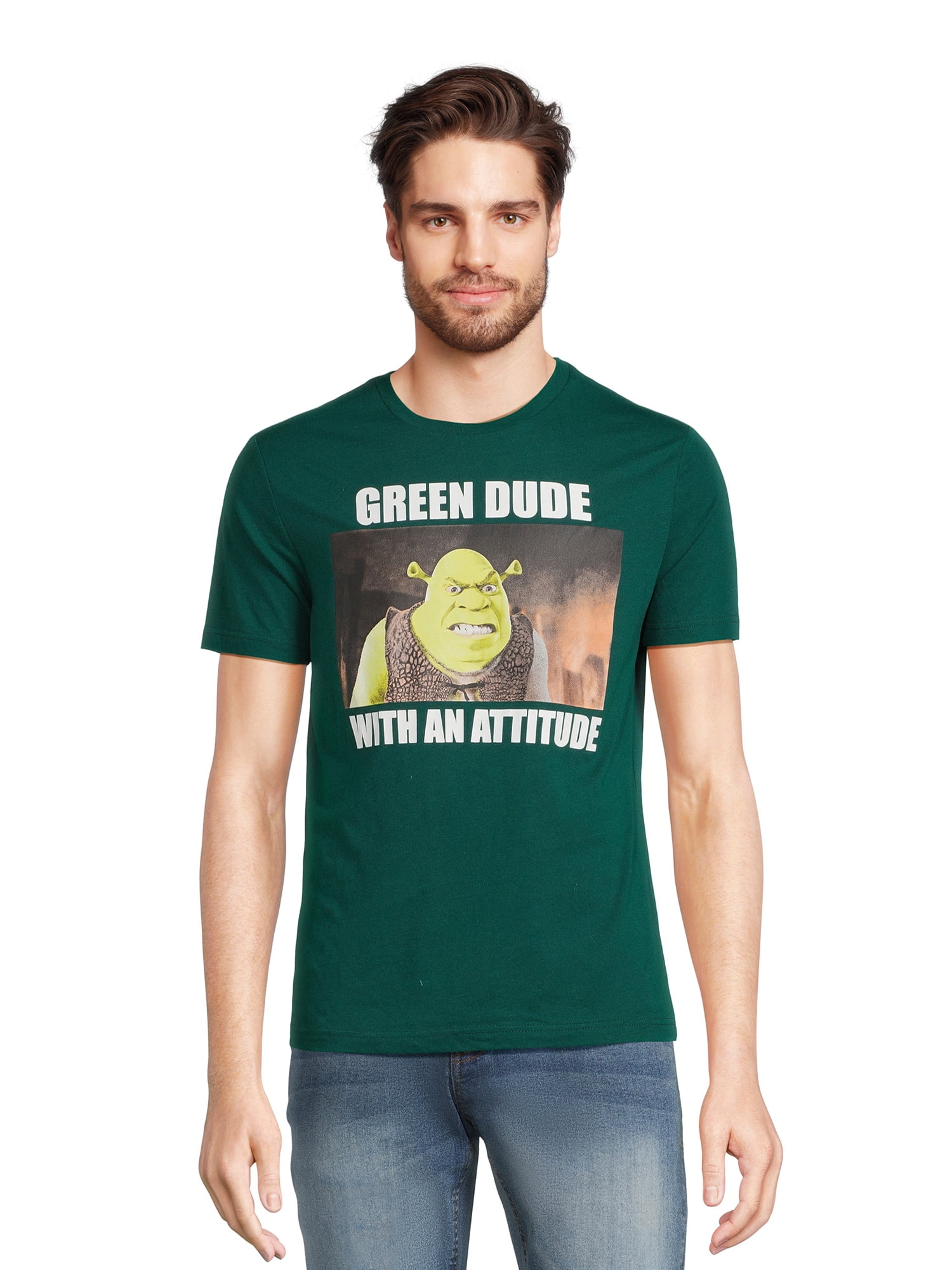 Shrek Men's Saint Patrick's Day Graphic Tee with Short Sleeves, Sizes S ...