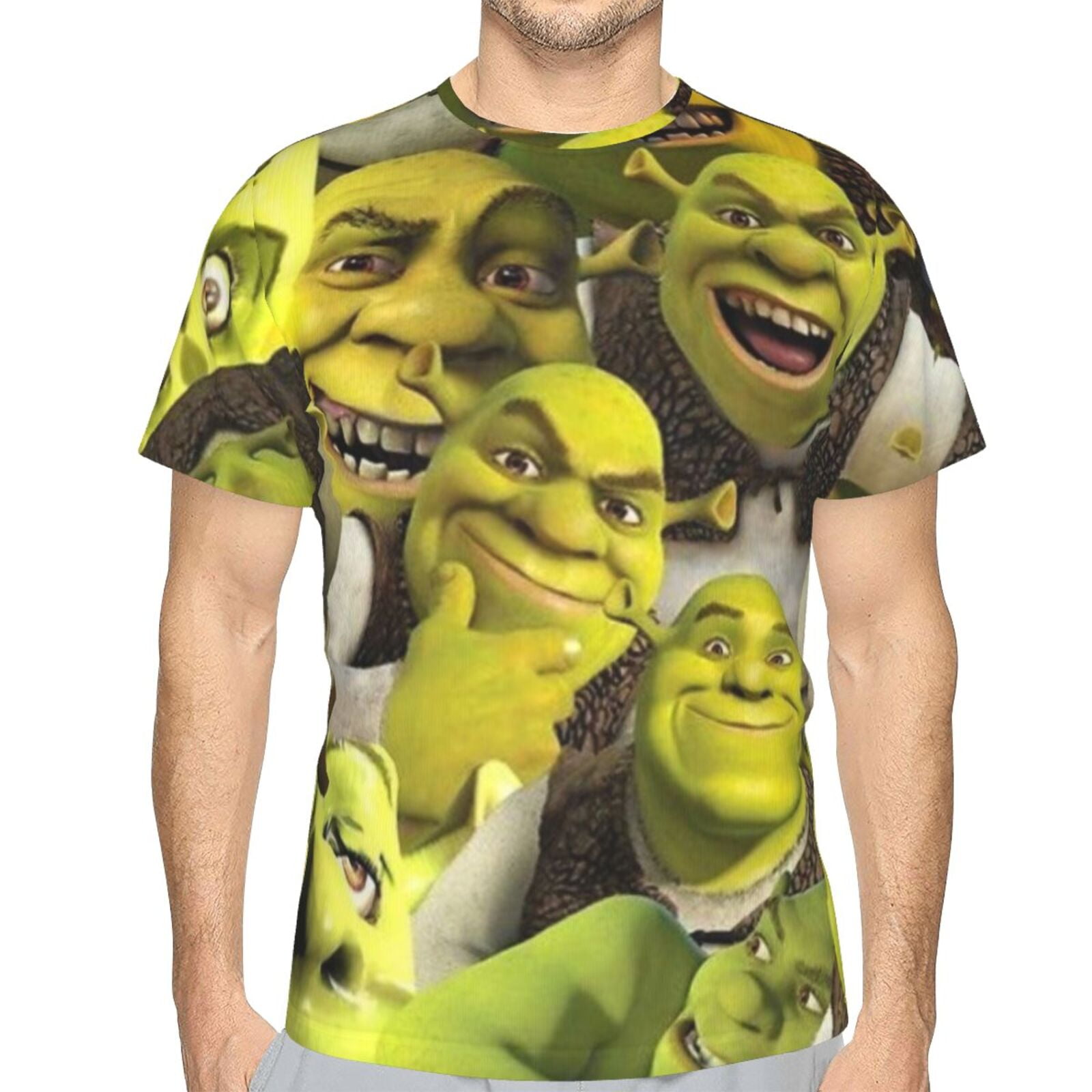 Shrek Mens 3d Print Casual Short Sleeve T Shirts Tee Tops - Walmart.com