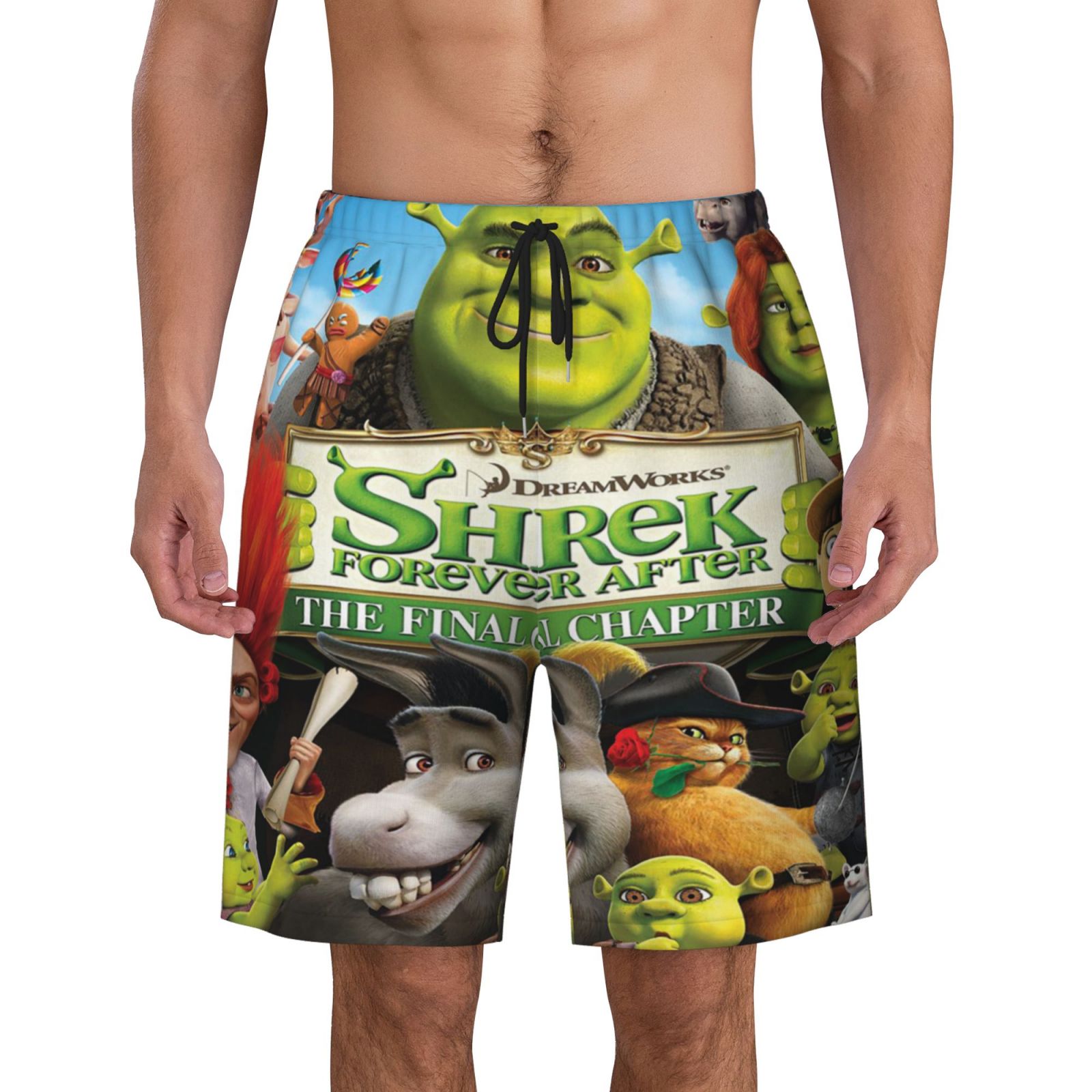 Shrek Mens Swim Trunks Quick Dry Board Shorts With Mesh Lining, Beach ...