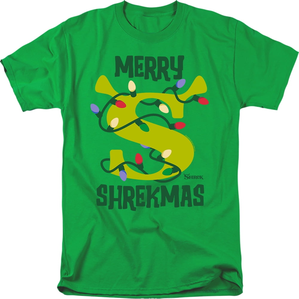 Shrek Merry Shrekmas Christmas Unisex Adult T Shirt, Kelly Green, Small ...