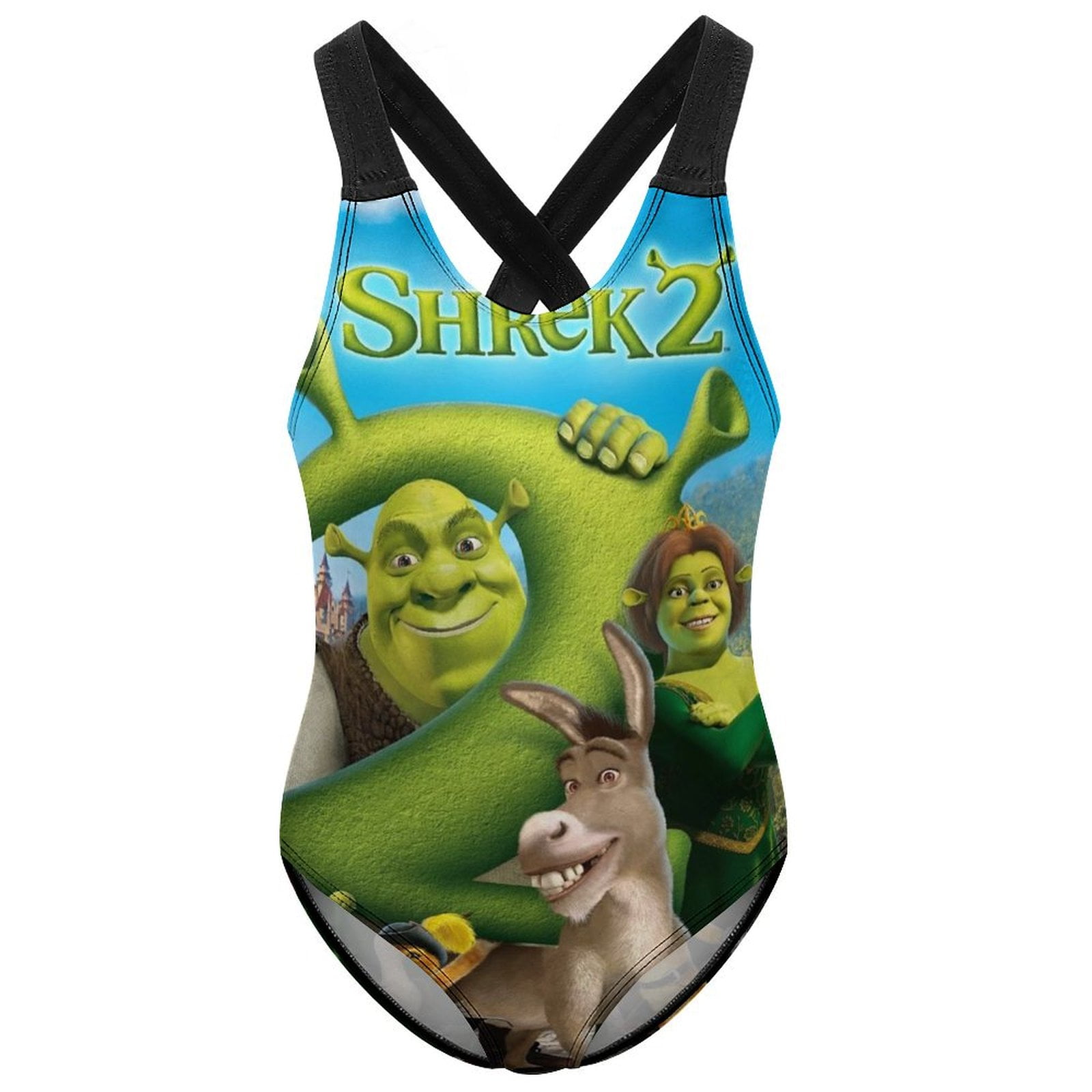 Shrek Movie Children's One-piece Swimsuit Summer Girl's Swimming Pool ...