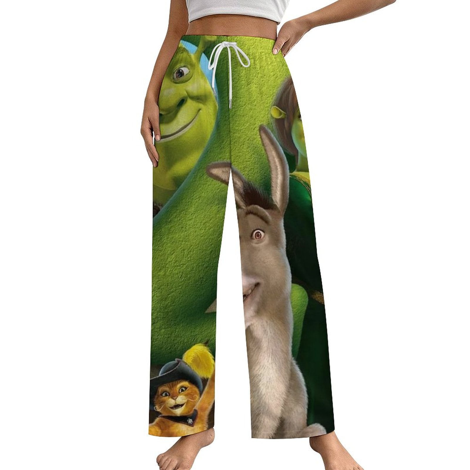 Shrek Movie Home Pajama Pants For Womens Comfortable Soft Lounge Sleep ...