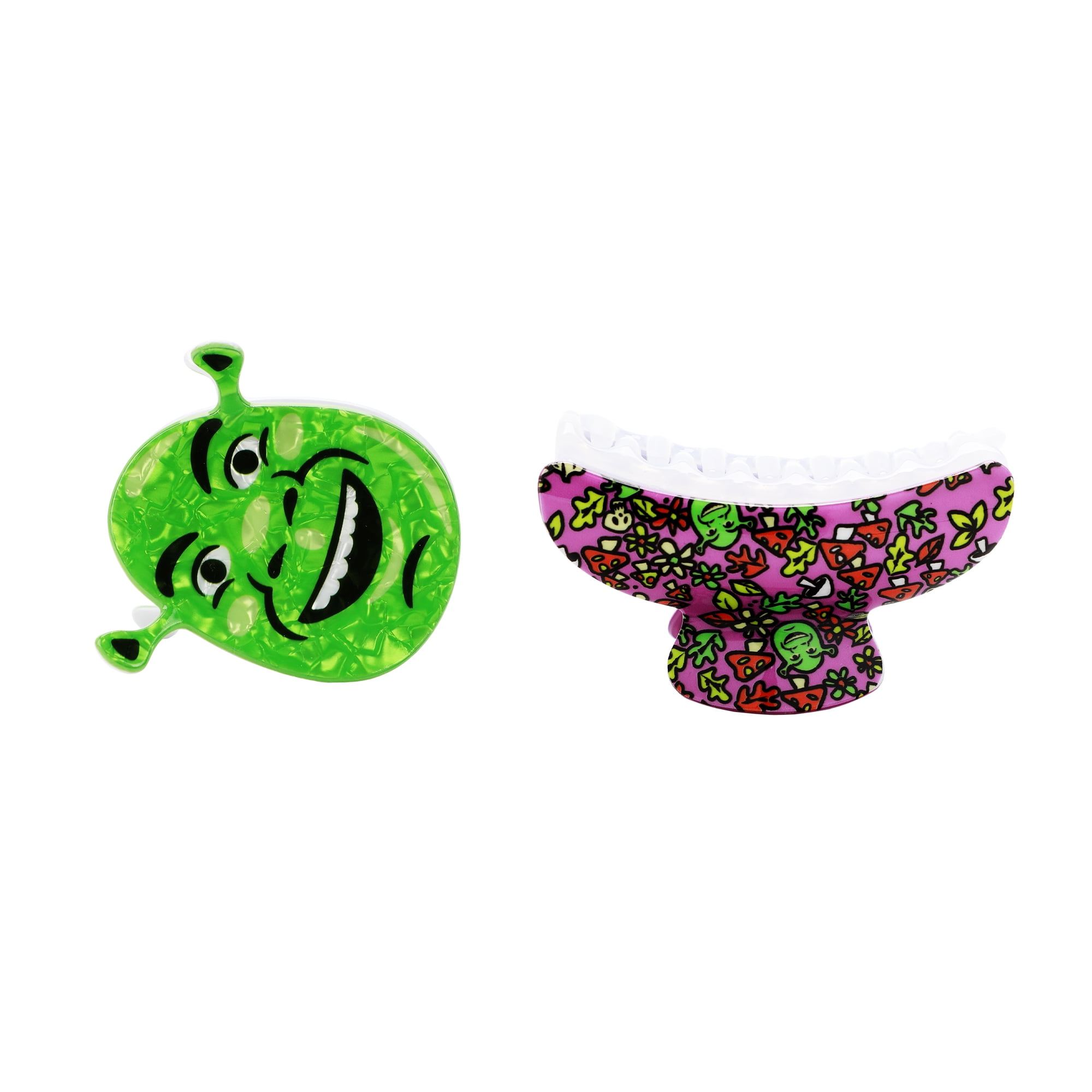 Shrek Ogre & Mushrooms 2-Piece Hair Clip Set - Walmart.com