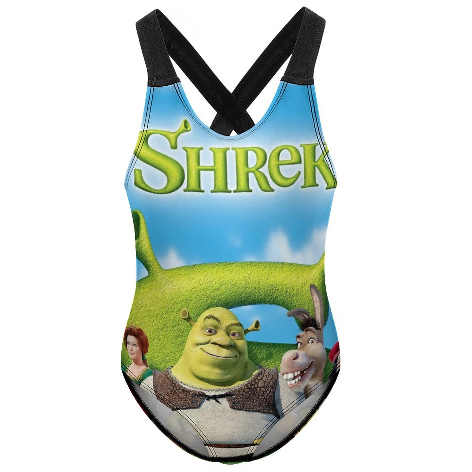 Shrek Poster Children's One-piece Swimsuit Summer Girl's Swimming Pool ...