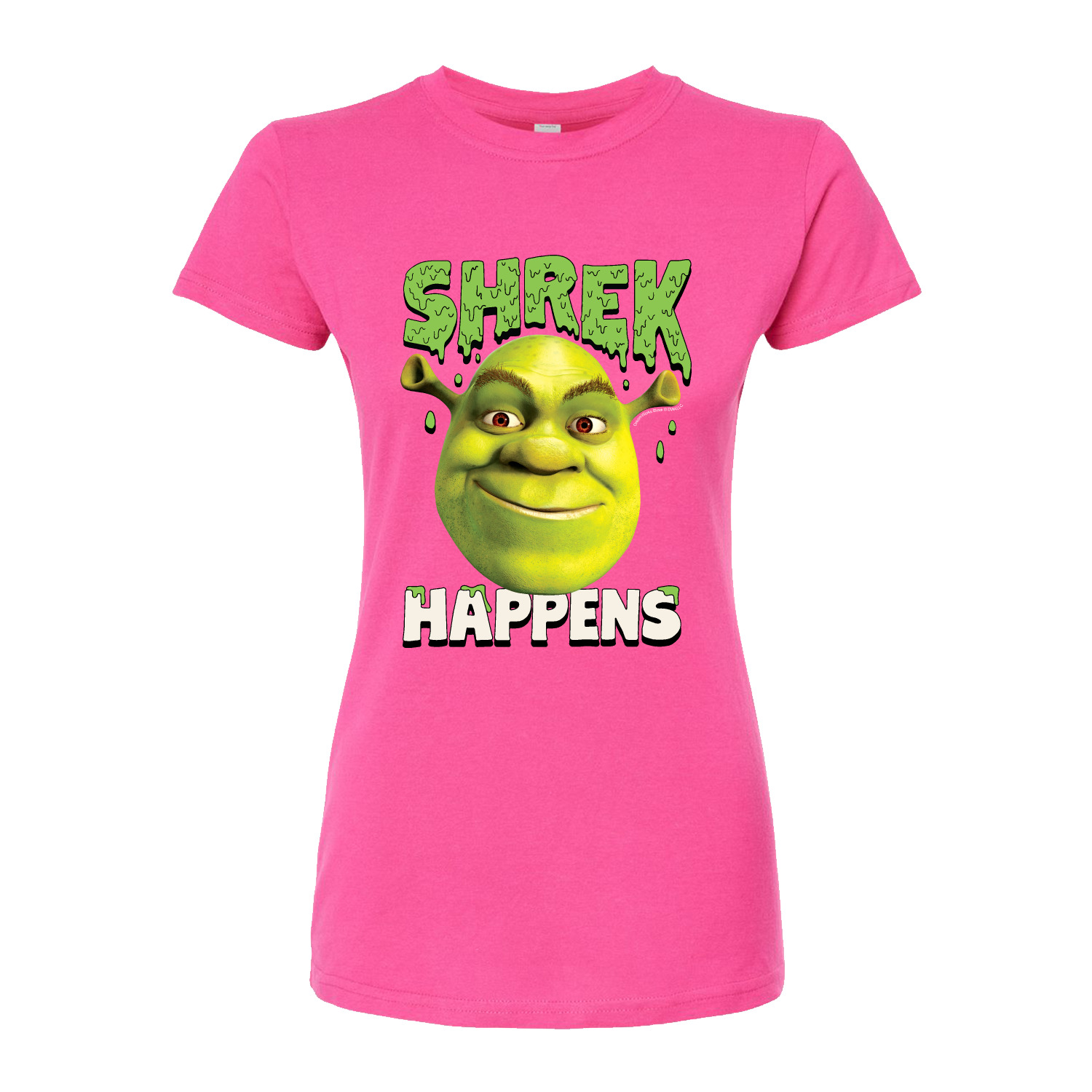 Shrek - Shrek Happens - Slime Dripping - Juniors Fitted Graphic T-Shirt ...