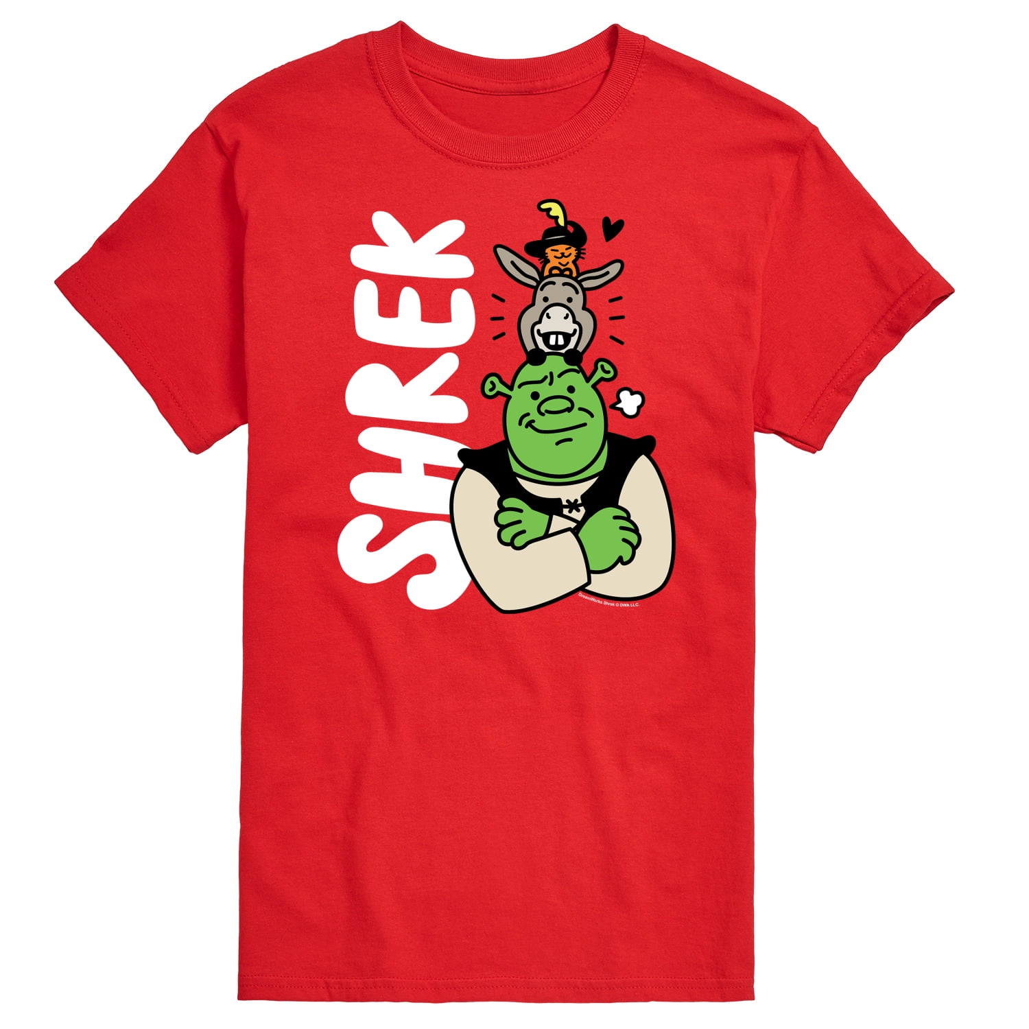 Shrek - Shrek Stacked Characters - Men's Short Sleeve Graphic T-Shirt - Walmart.com