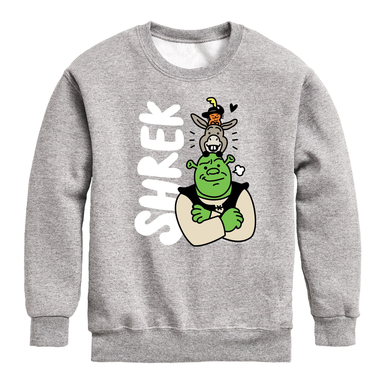 Shrek - Shrek Stacked Characters - Toddler & Youth Crewneck Fleece ...