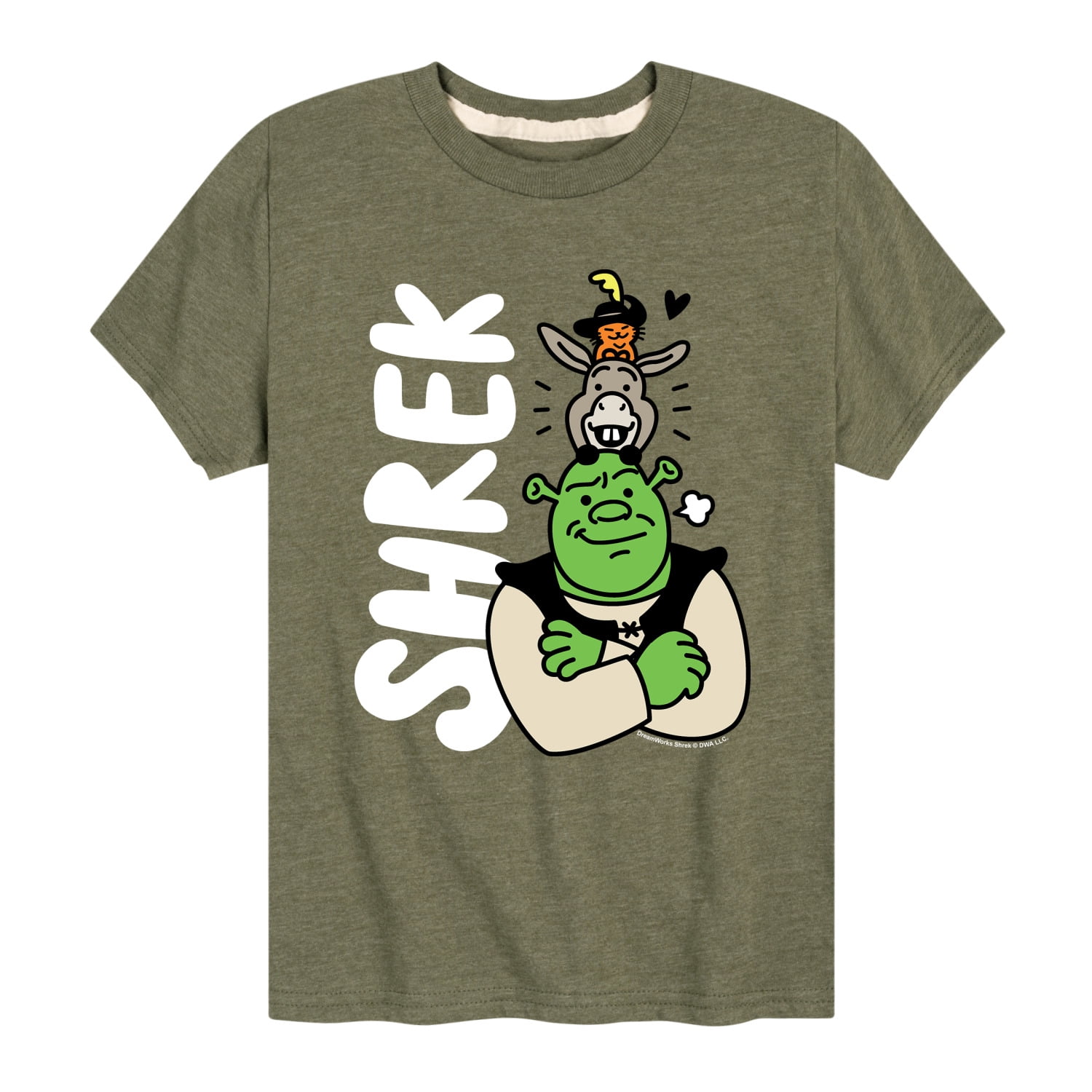 Shrek - Shrek Stacked Characters - Toddler And Youth Short Sleeve ...