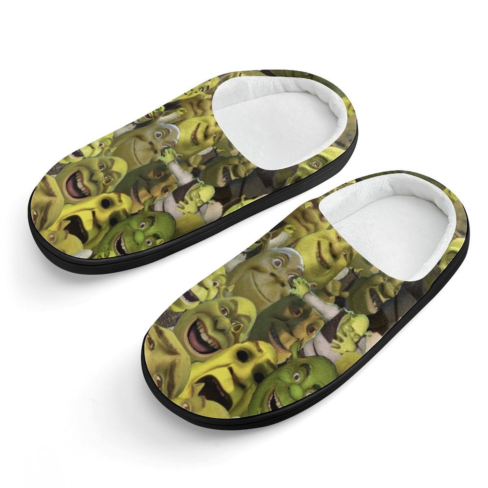 Shrek Slippers for Kids, Cute Soft Plush Anti-slip Fluffy Fuzzy House ...