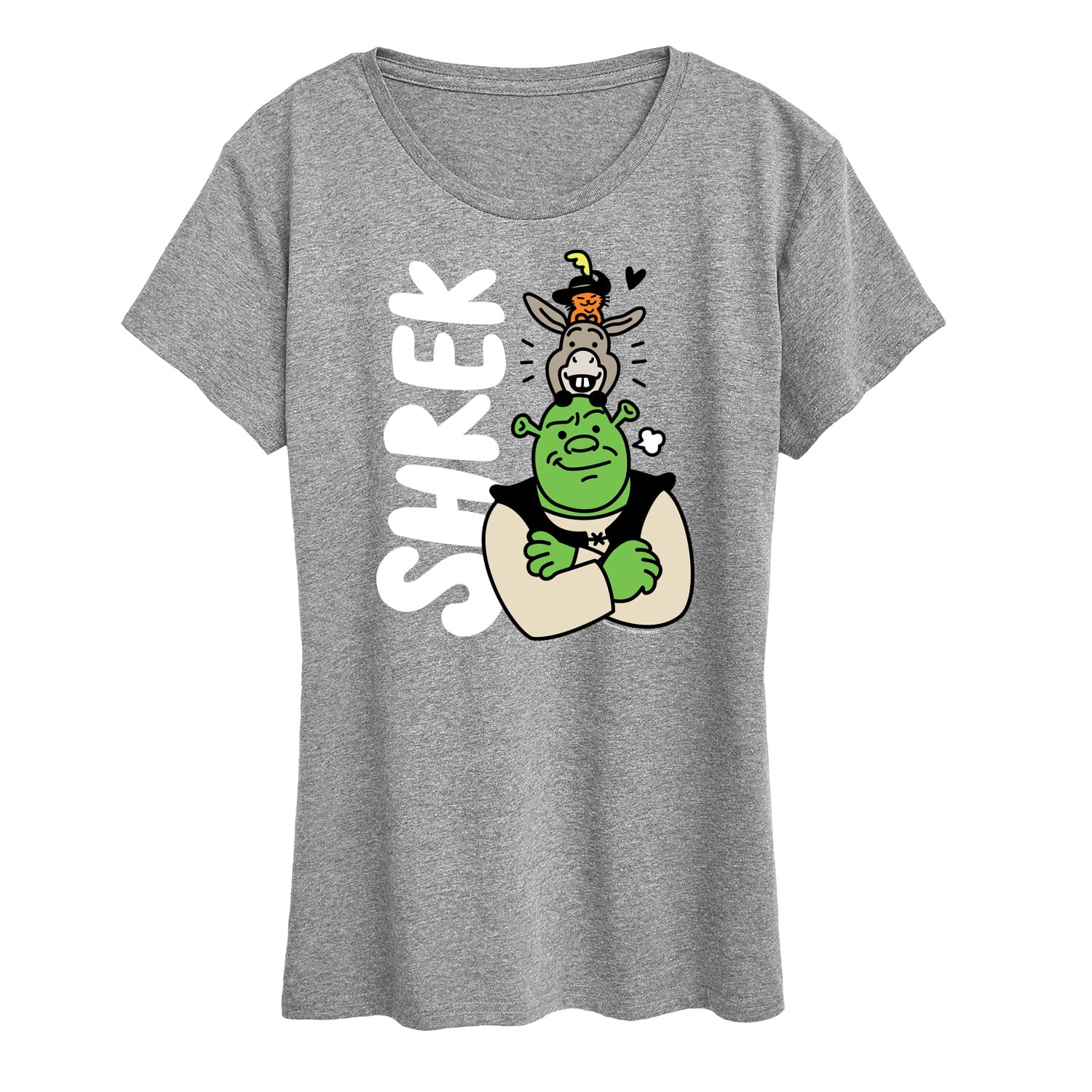 Shrek - Stacked Characters - Women's Short Sleeve Graphic T-Shirt ...