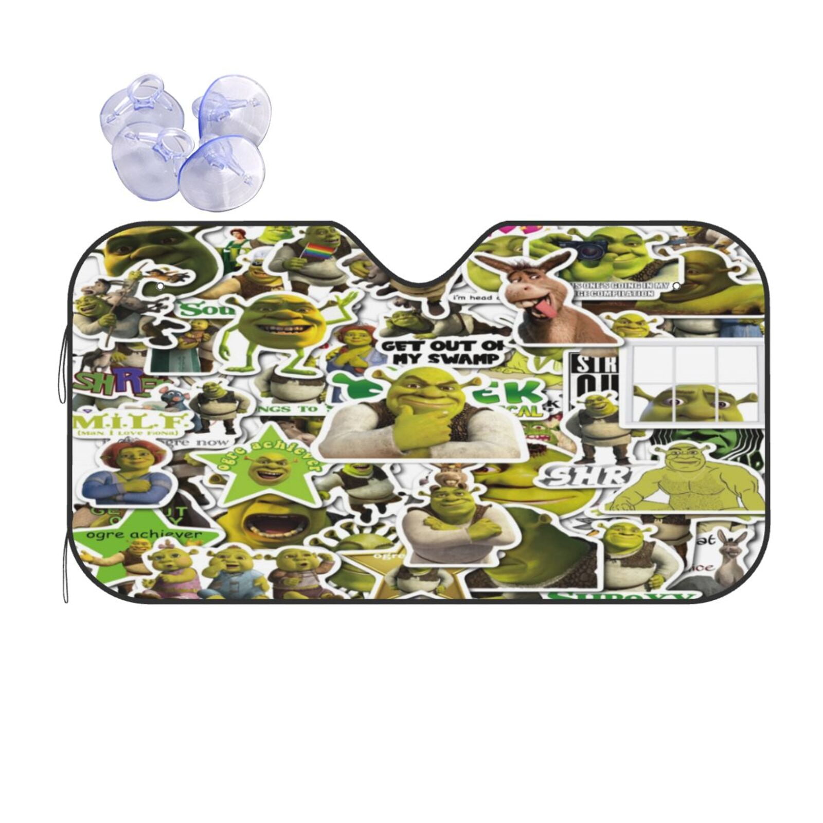 Shrek Sunshade Car Windshield Cute Cartoon Sun Shade for Trucks SUV Sun ...
