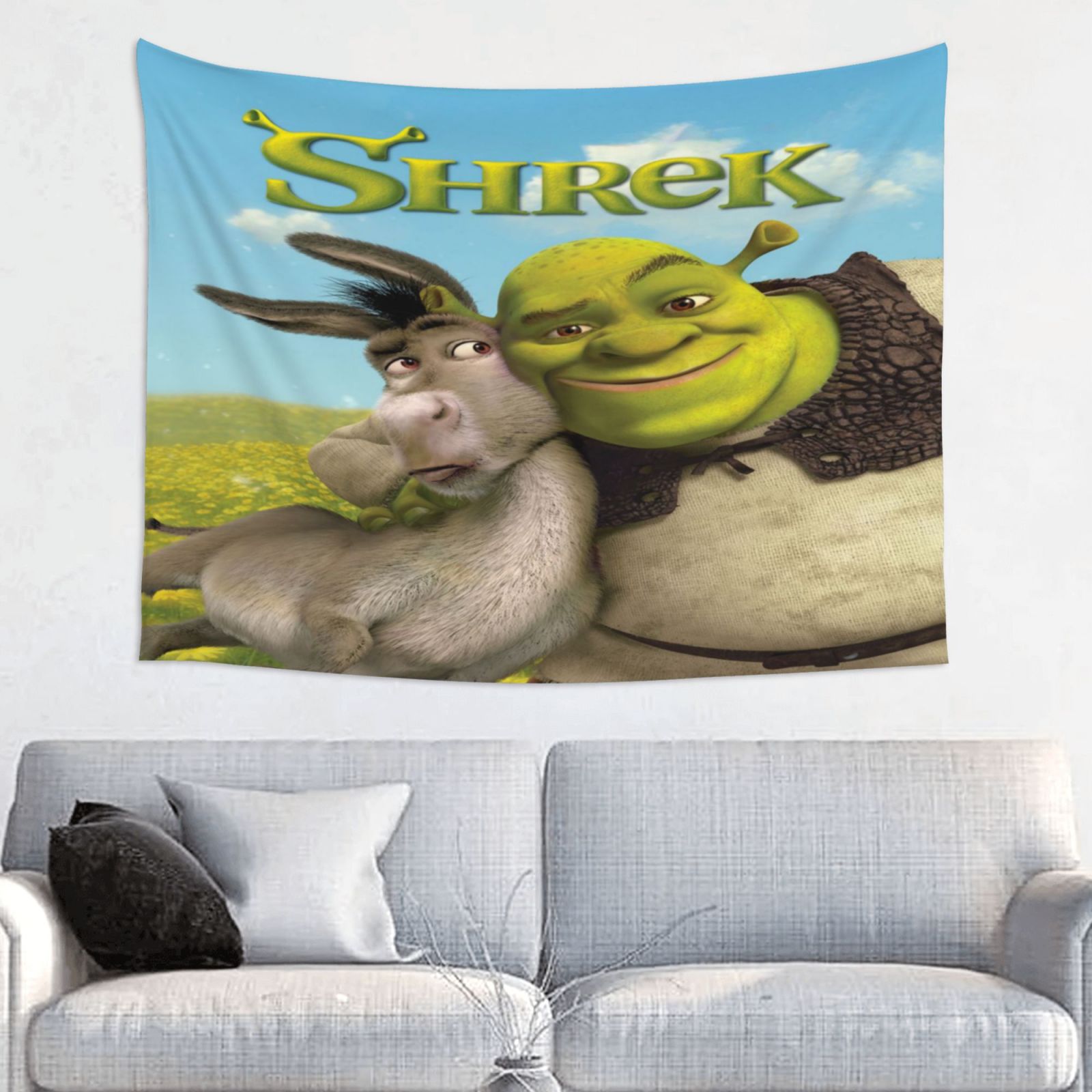 Shrek Tapestry Anime Poster Large Background Wall Art Bedroom Wall ...