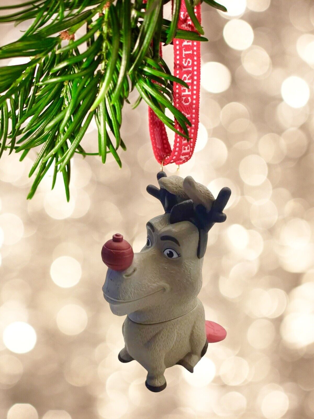 Shrek The Third Donkey Red Nose Deer Christmas Tree Ornament 2007 New 2 ...