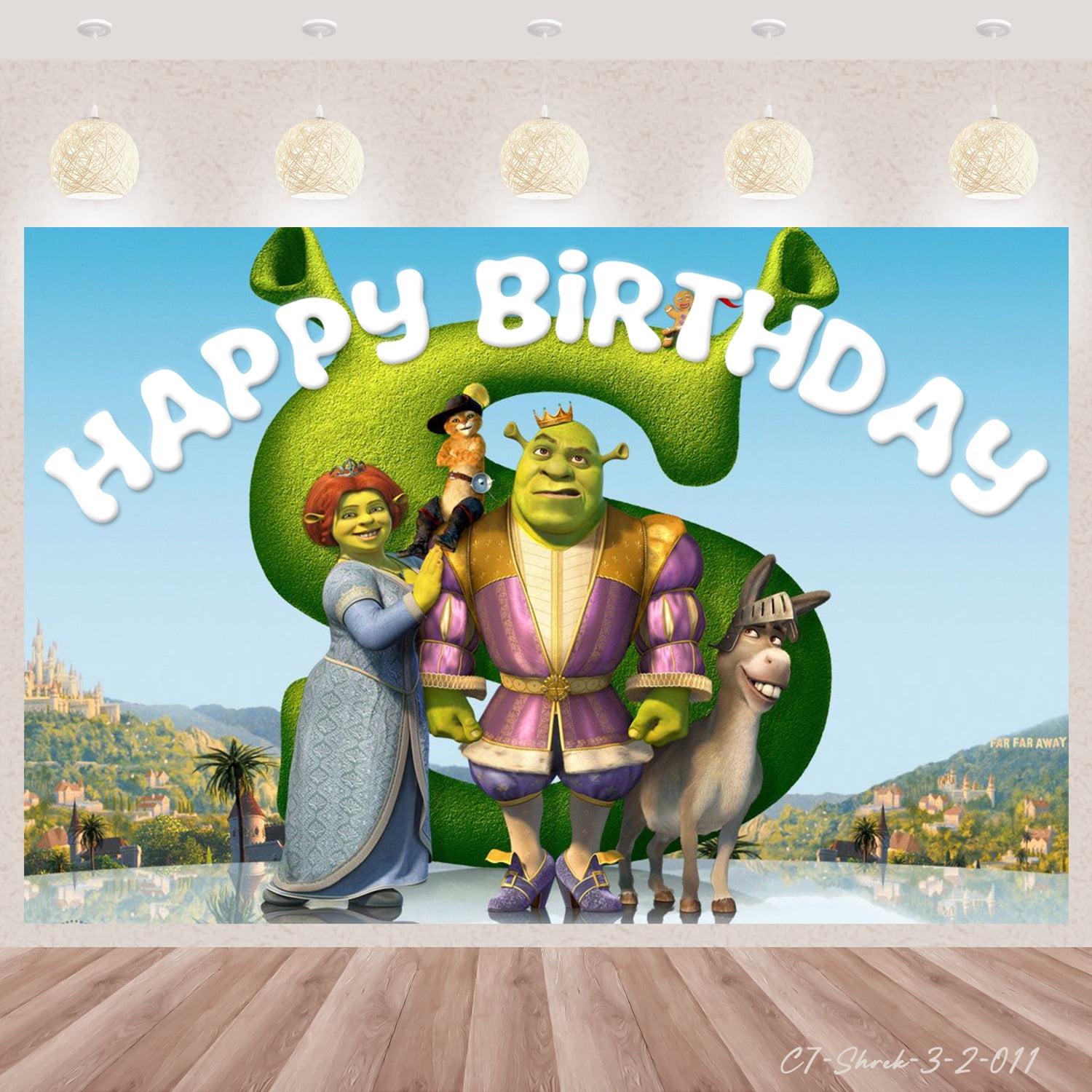 Shrek Theme Party Supplies Backdrop Shrek Birthday Party Decorations ...
