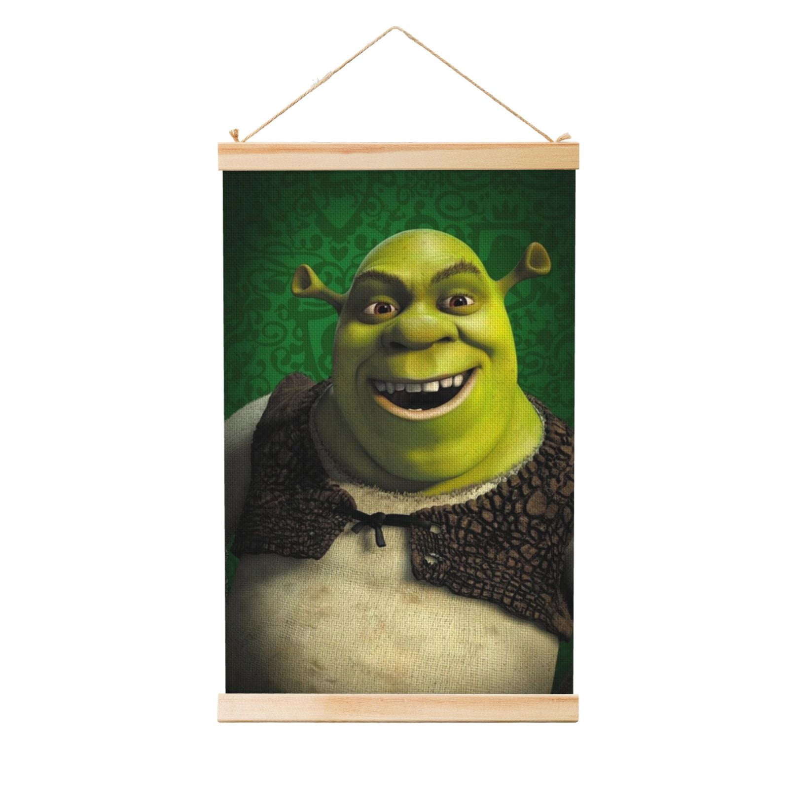 Shrek Wooden Shaft Hanging Poster Home Decor Poster Wall Art Painting ...