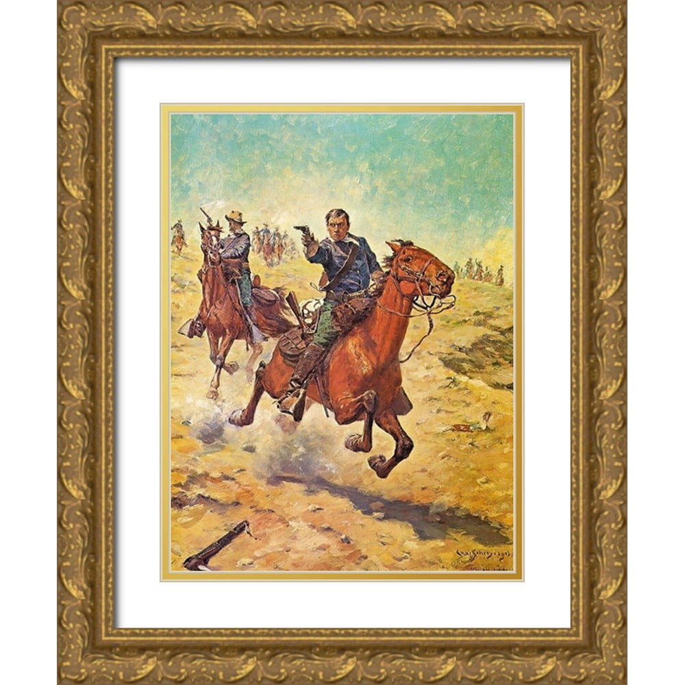 Shreyvogel, Charles 19x24 Gold Ornate Wood Framed with Double Matting ...