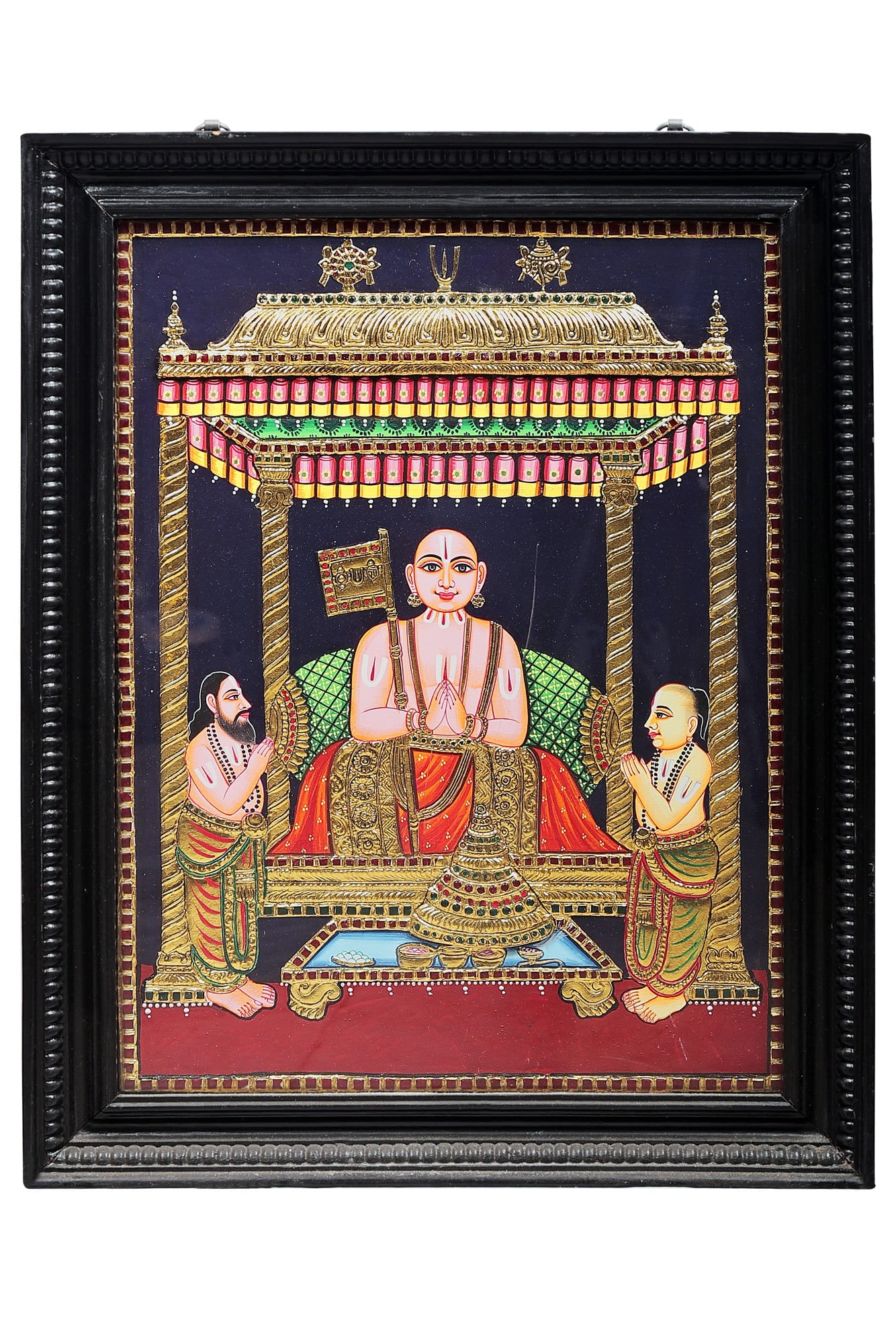 Shri Ramanuja Tanjore Painting | Traditional Colors With 24K Gold ...