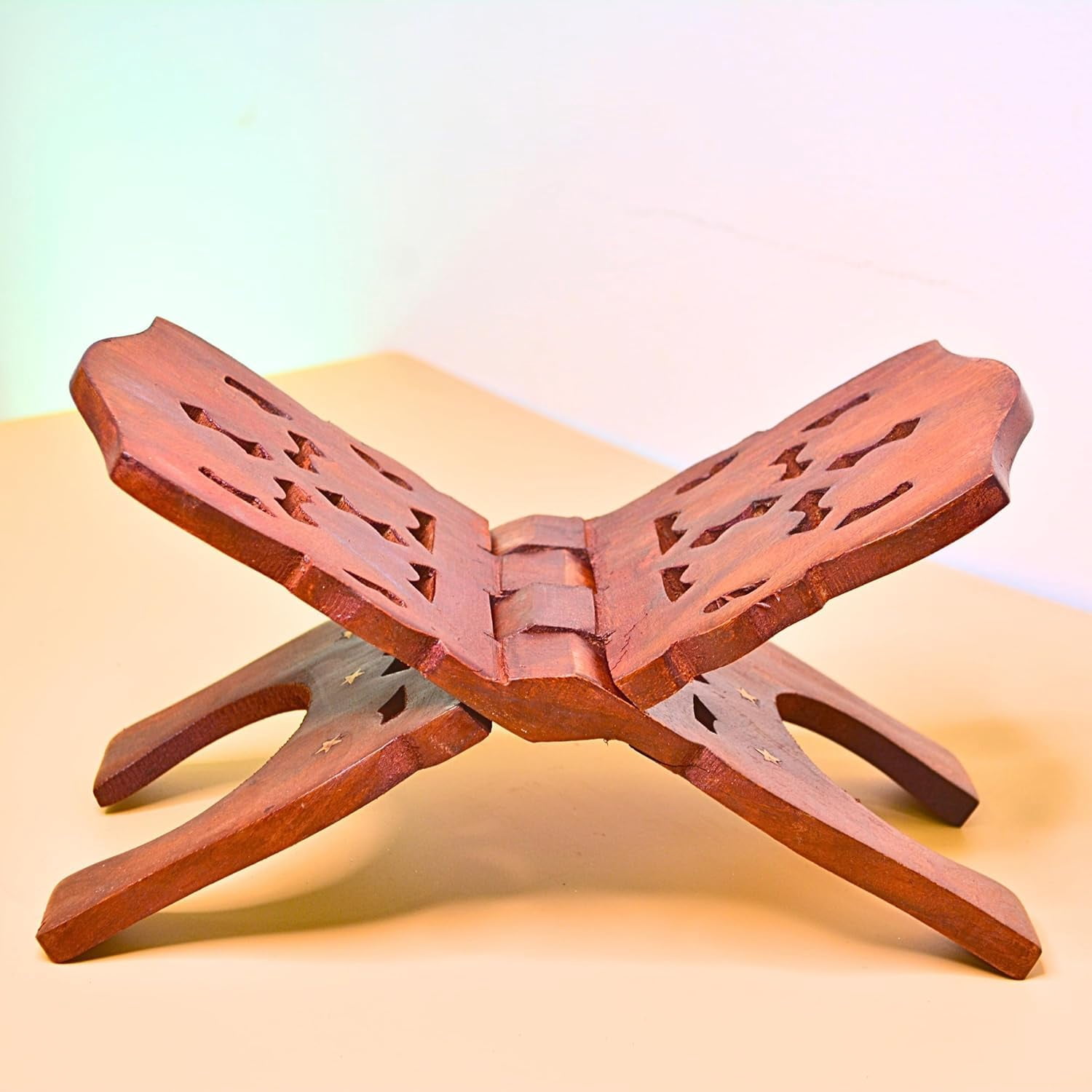 Shri Shri Handicraft 10 inch Wooden Book Stand for Reading holy Books ...