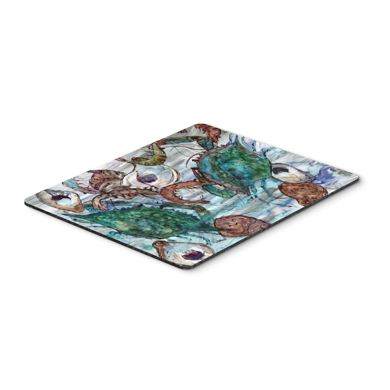 Shrimp Crabs and Oysters in water Mouse Pad Hot Pad or Trivet: Computer ...