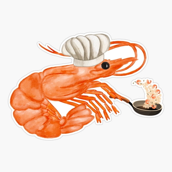 Shrimp Fried Rice Just Shrimp Ocean Food Sticker - Walmart.com