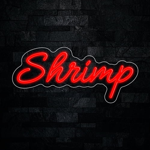 Shrimp LED Neon Sign 18"L x 8"H #33390 - Walmart.com