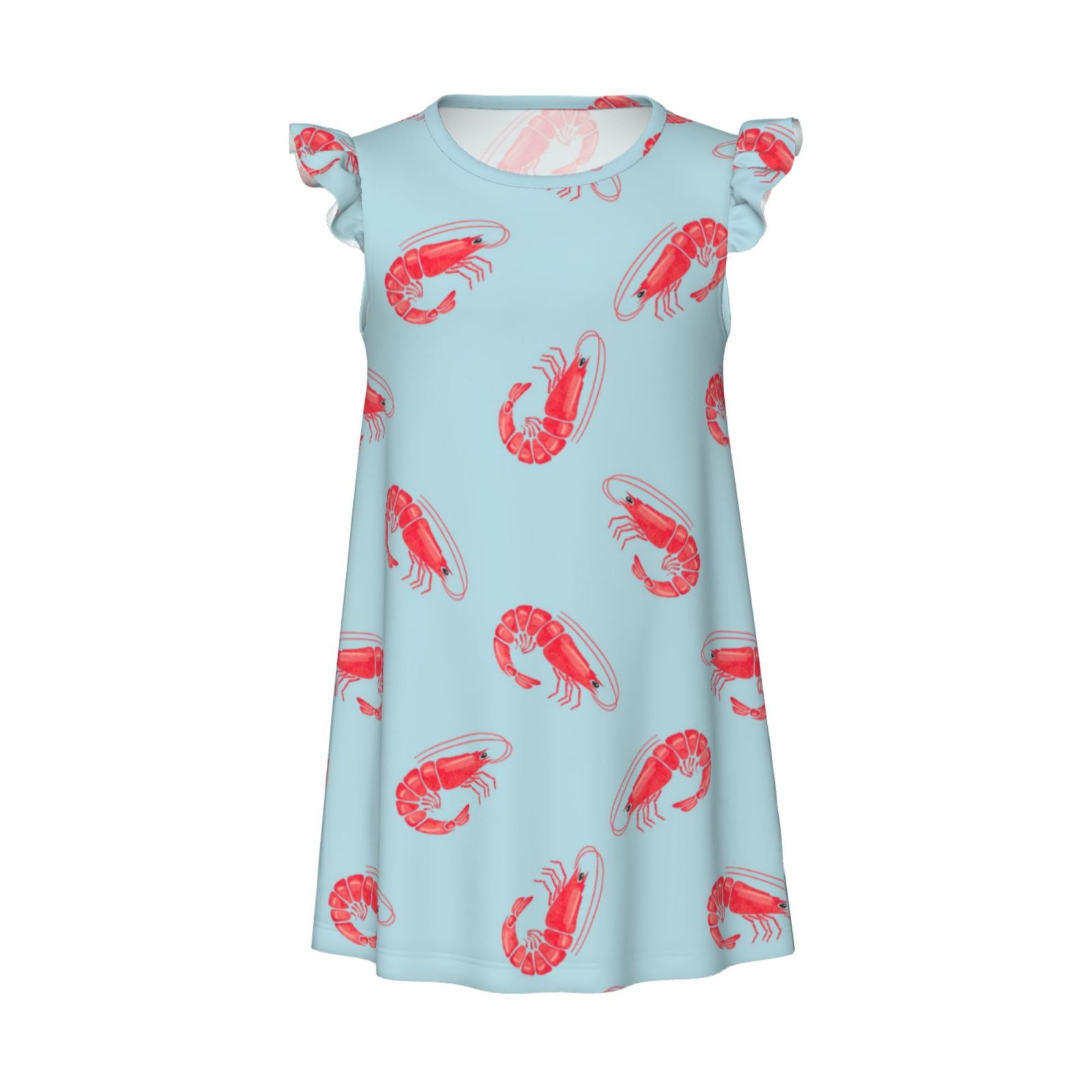 Shrimp No.9017 Girls Nightgowns, Pajamas for Girls, Soft Flutter Short ...