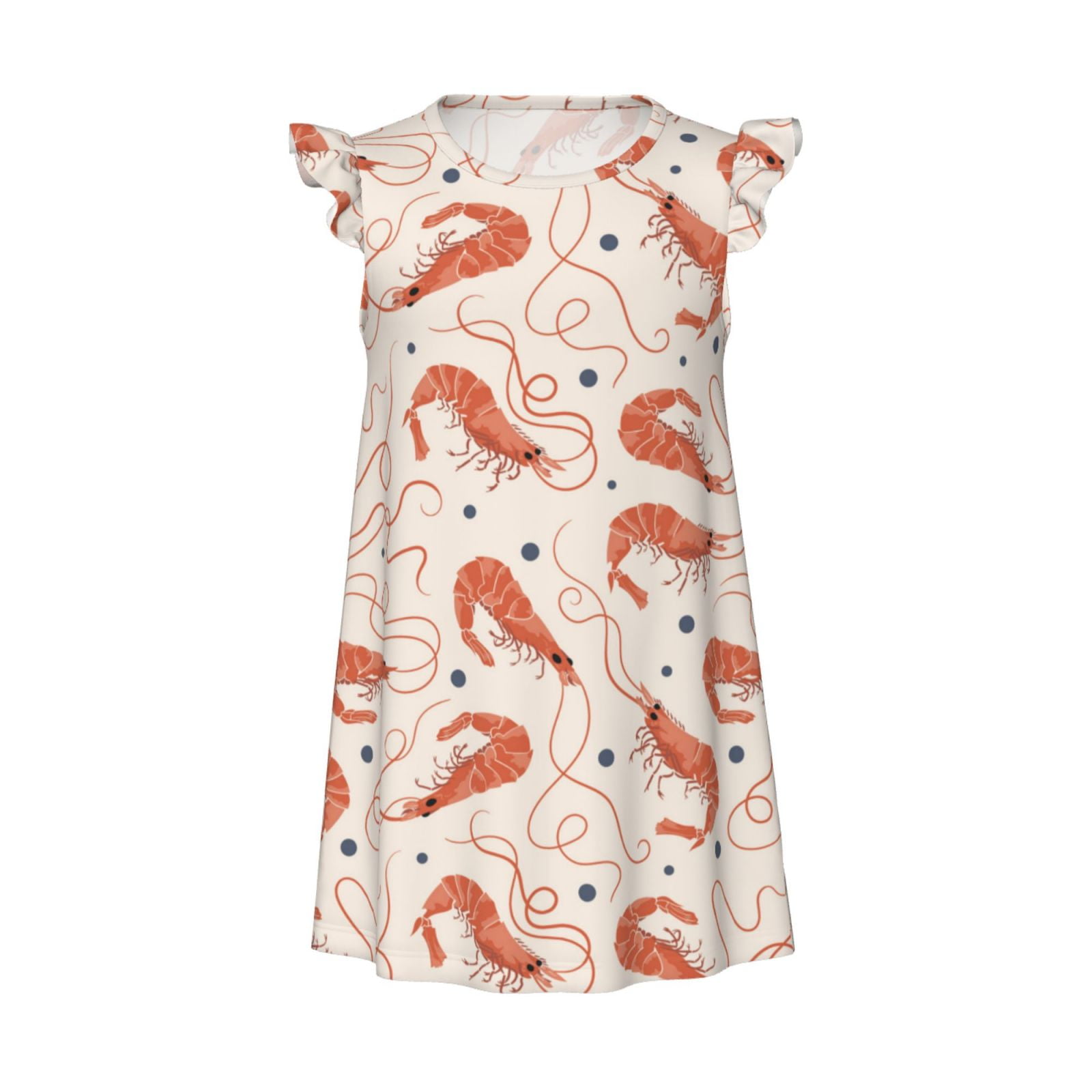 Shrimp No.9032 Girls Nightgowns, Pajamas for Girls, Soft Flutter Short ...