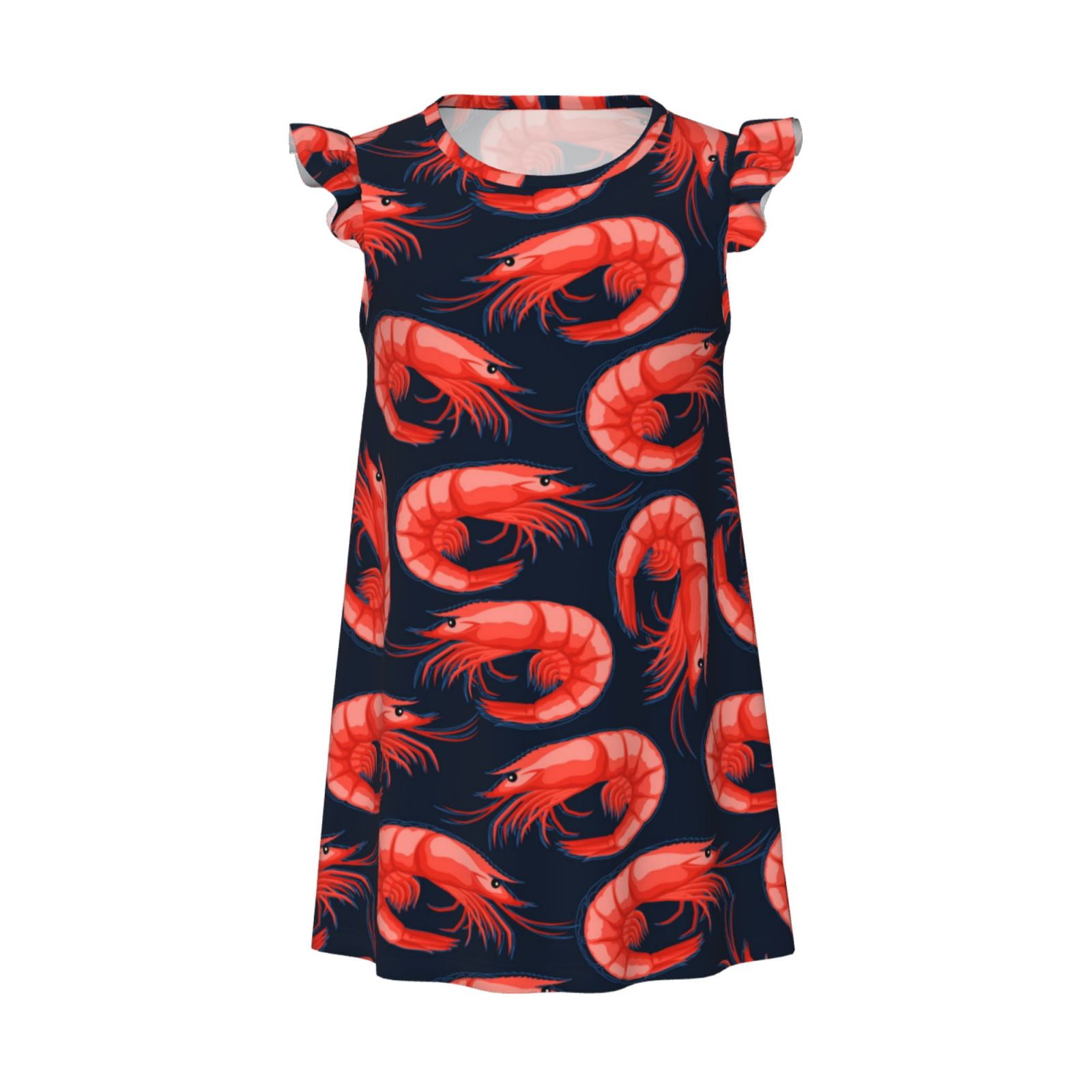 Shrimp No.9052 Girls Nightgown, Flutter Short Sleeves Night Dress ...