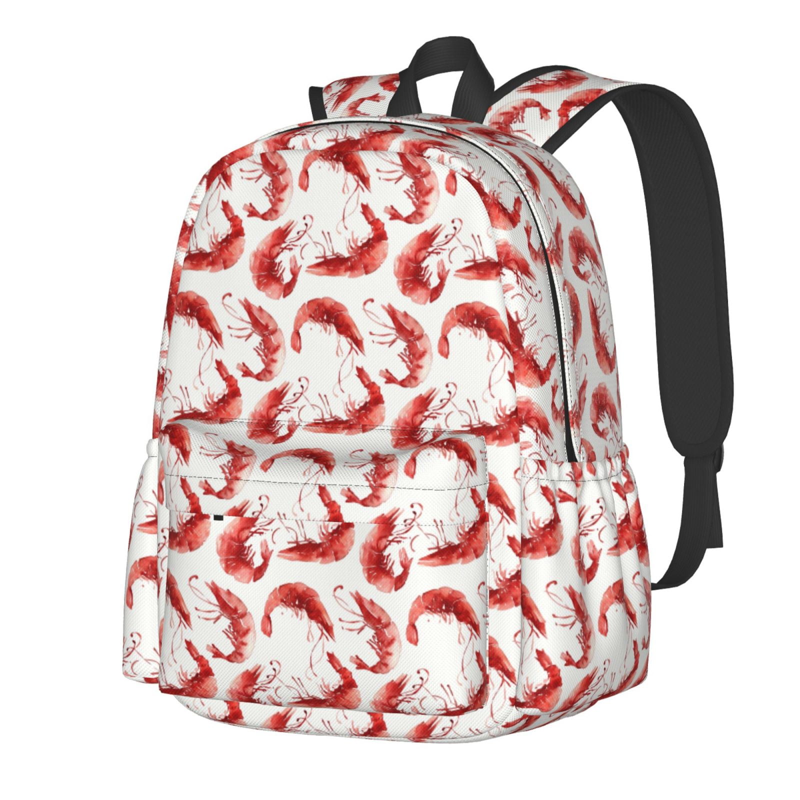 Shrimp Pattern Sea Food Backpack for Men Women Laptop Backpack Hiking ...