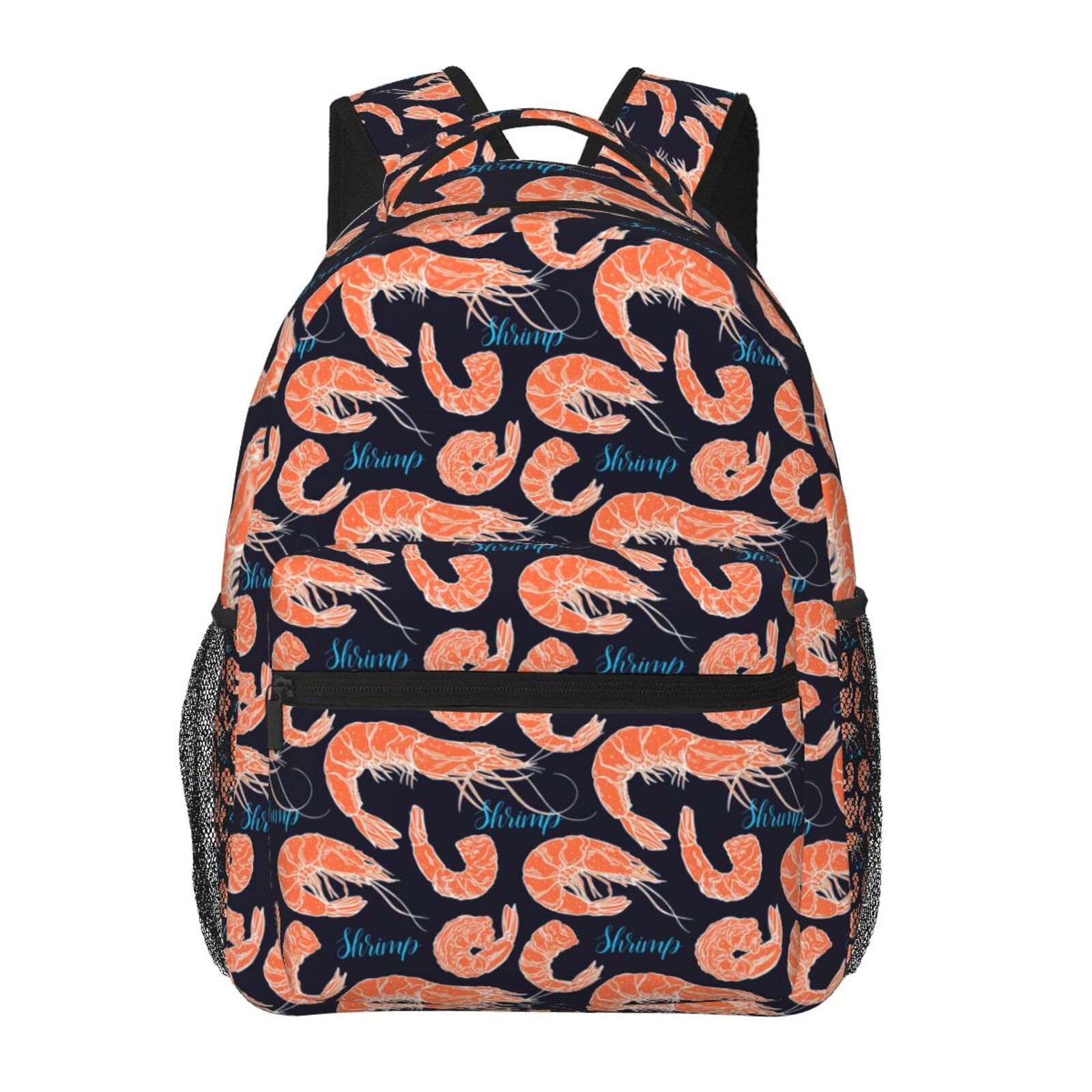 Shrimp Pattern Sea Food Backpack for Men Women Laptop Backpack Hiking ...