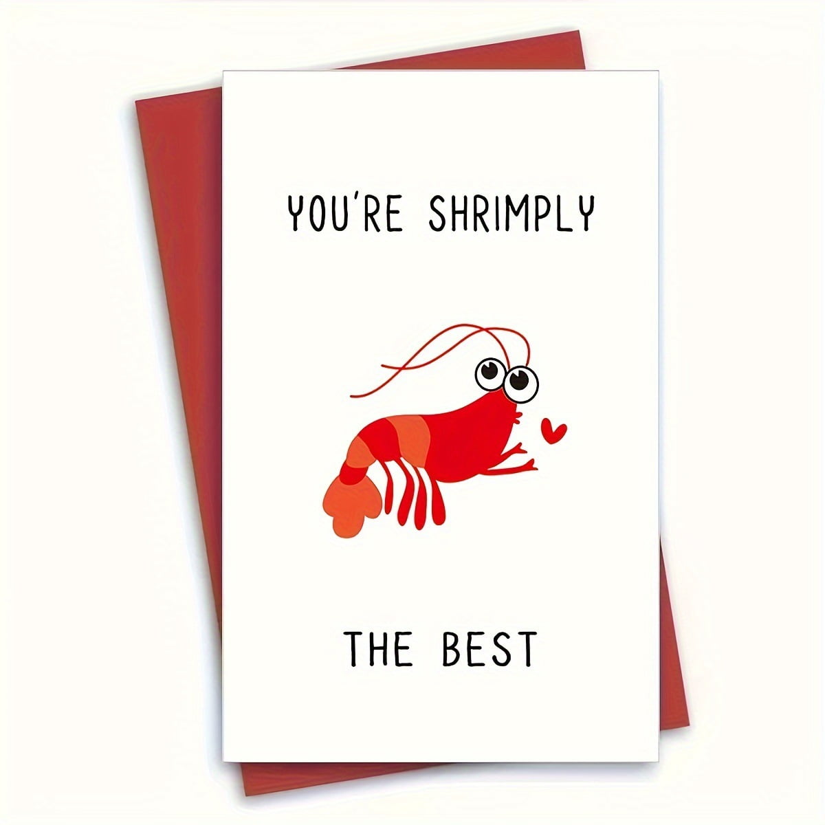 You're Shrimp-lly the Best Card - Cute Shrimp Character Design - Blank ...