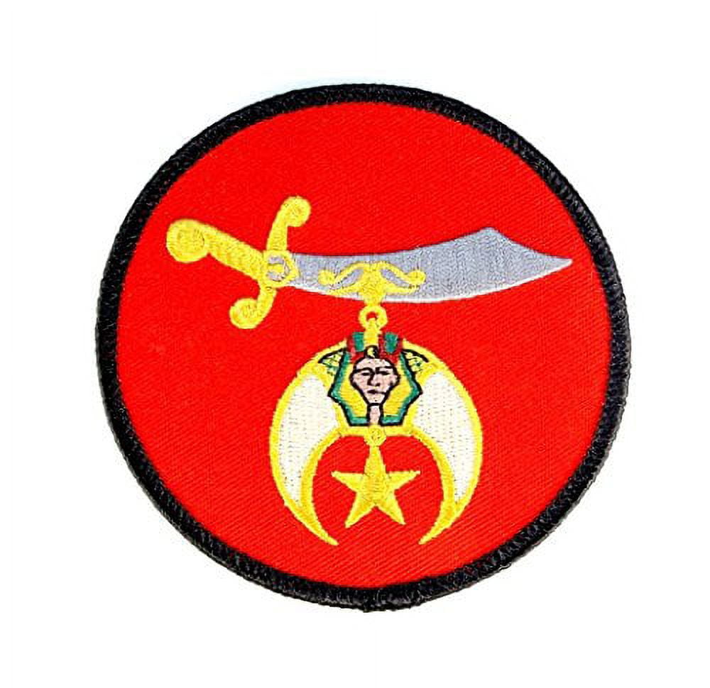 Shrine Scimitar Red Mason Shriners Embroidered Patch Iron Sew PWPM5036 ...